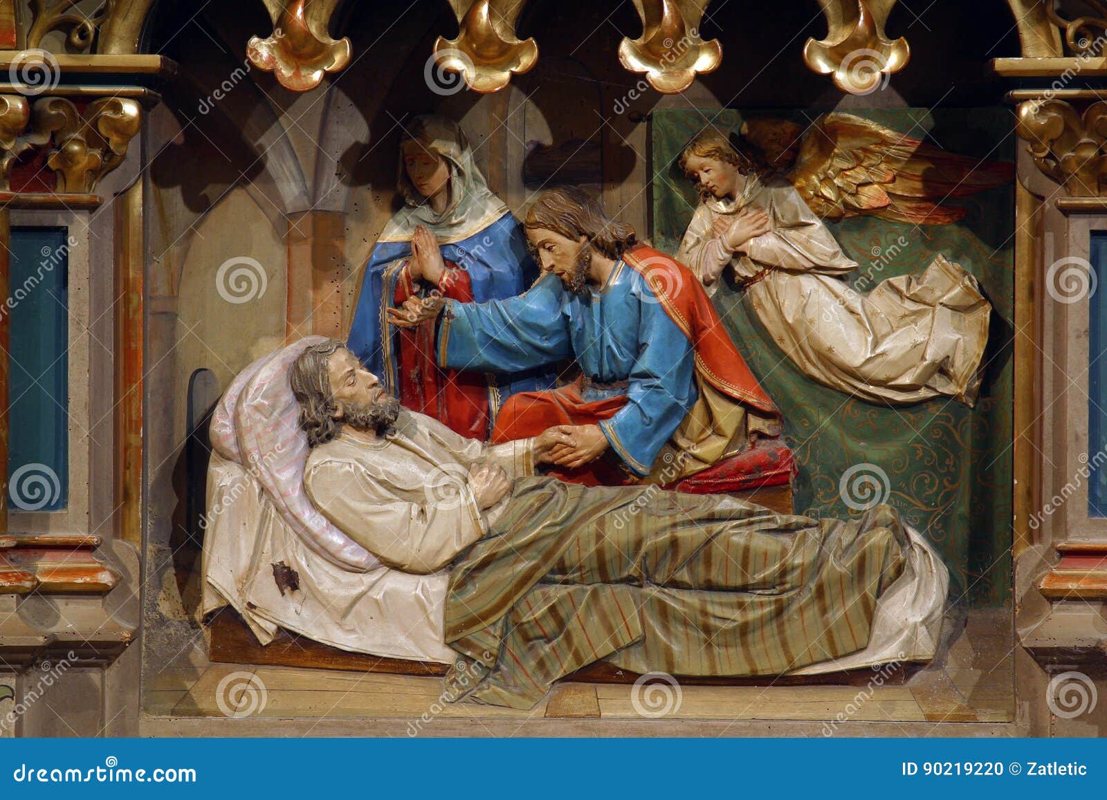 The death of St. Joseph stock photo. Image of colour - 90219220