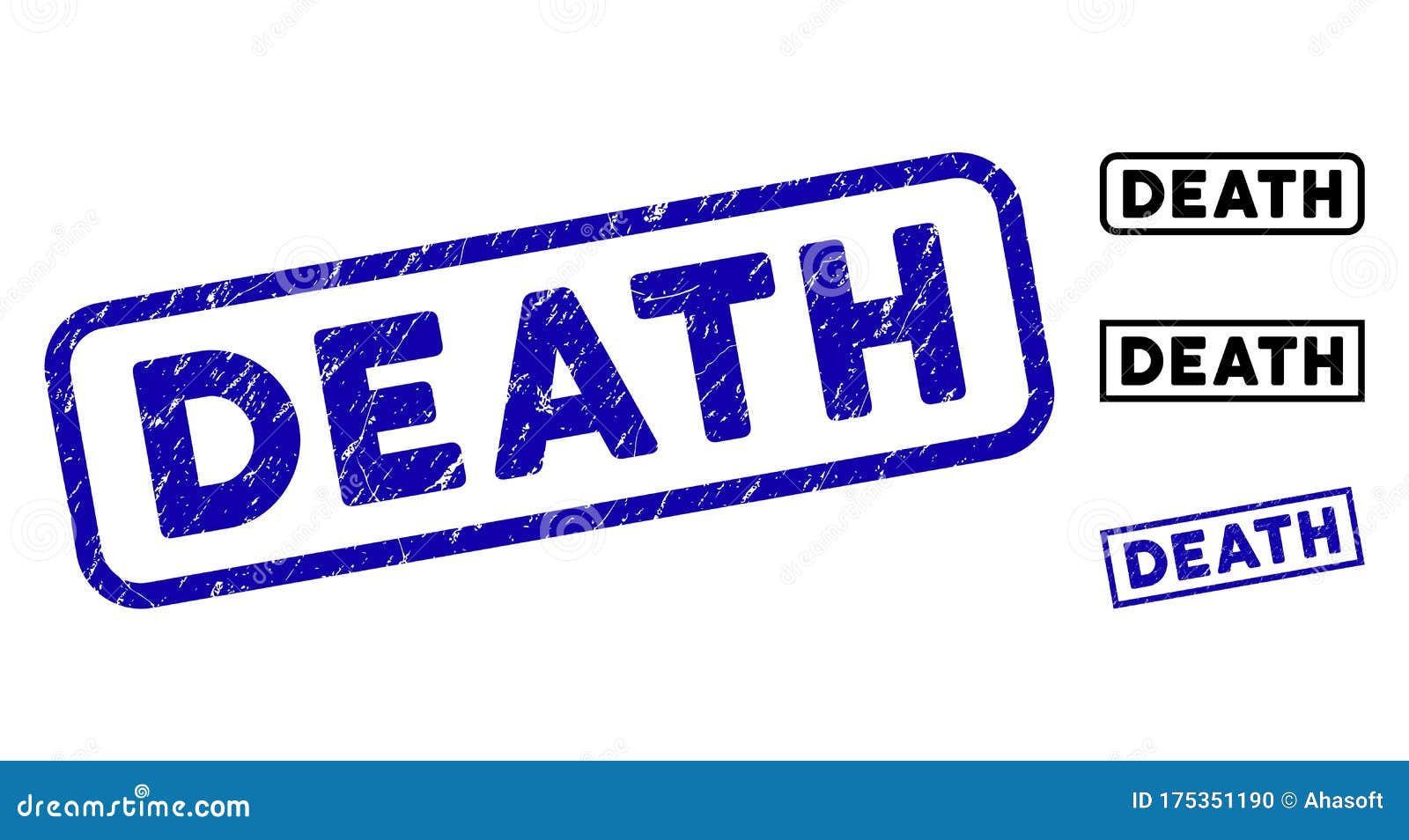 Grunge Death Rectangular Watermarks Stock Illustration - Illustration ...