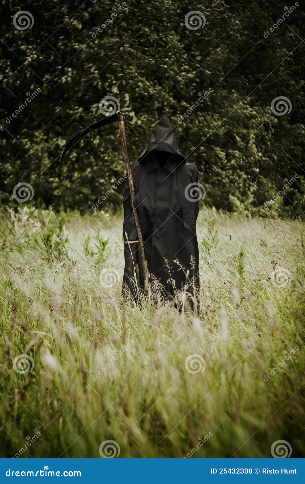 Death standing on a field stock photo. Image of black - 25432308