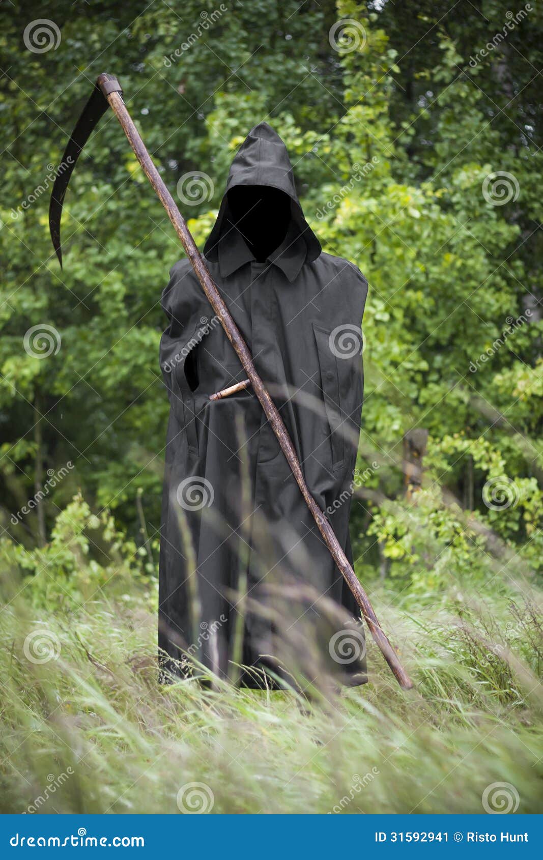 Death Standing With Scythe On Hand Stock Image | CartoonDealer.com ...