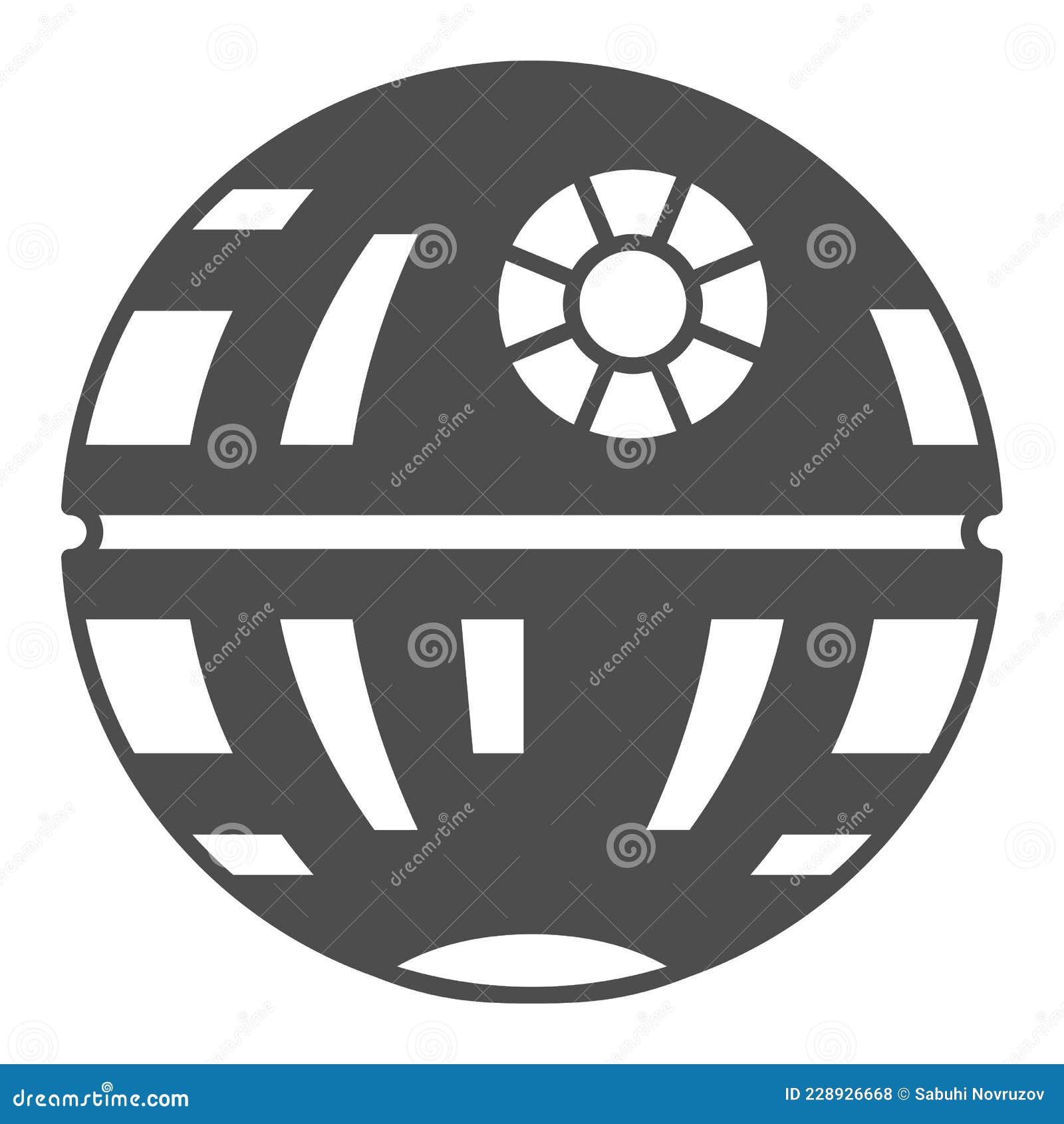 Death Star Solid Icon, Star Wars Concept, Space Station and Galactical ...