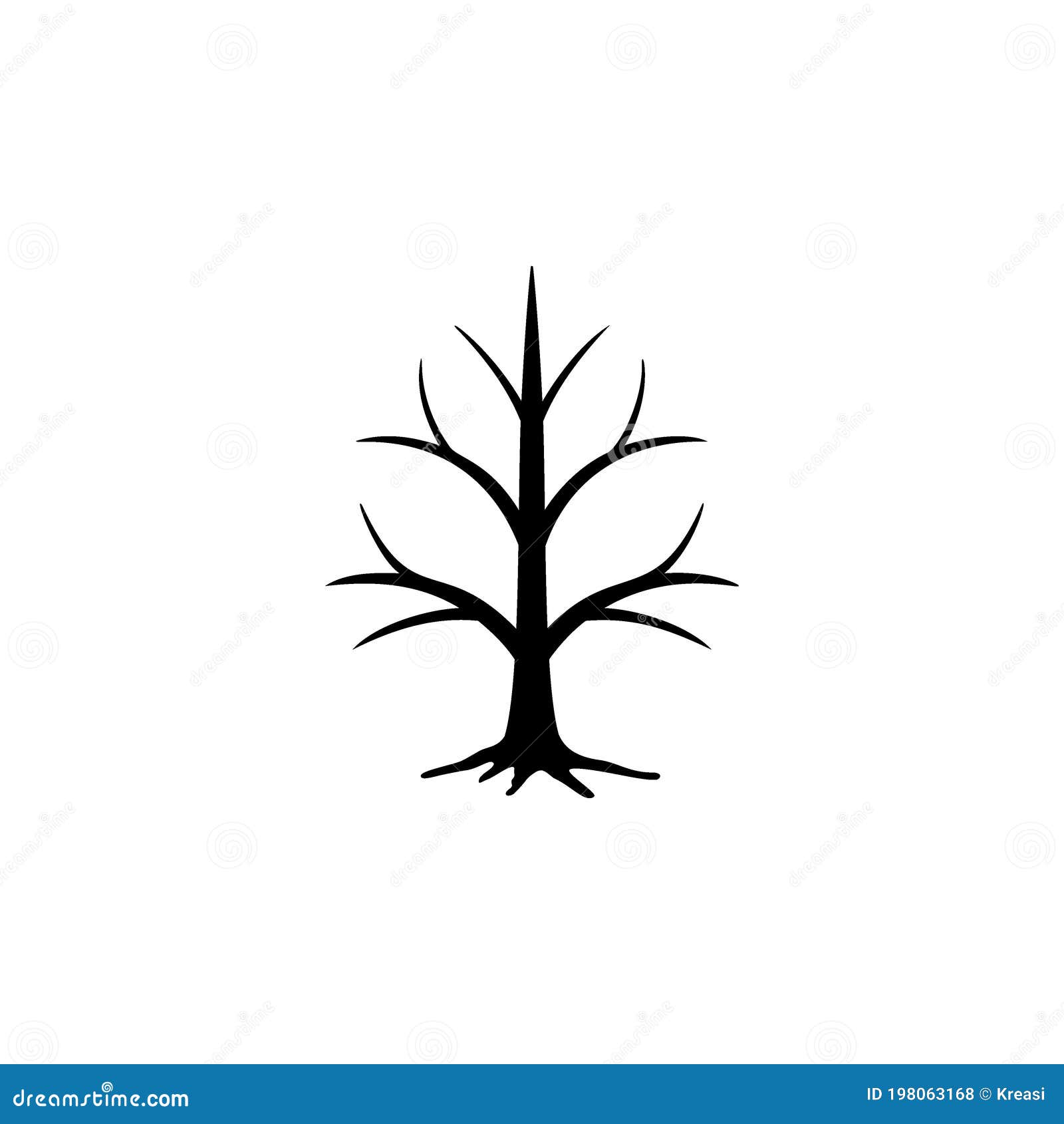 Death Tree Icon Flat Vector Illustration Stock Vector - Illustration of ...