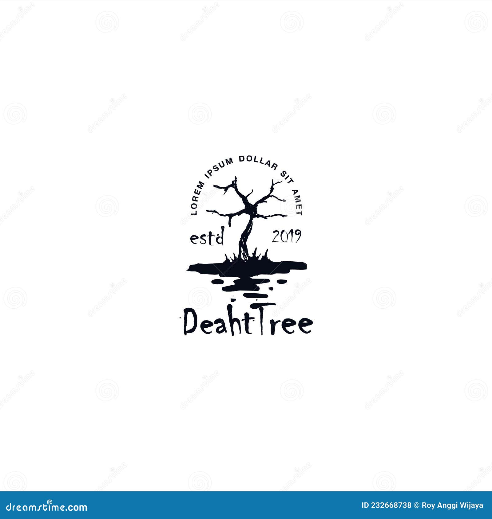 Death Tree Logo Design Template Stock Vector - Illustration of logo ...