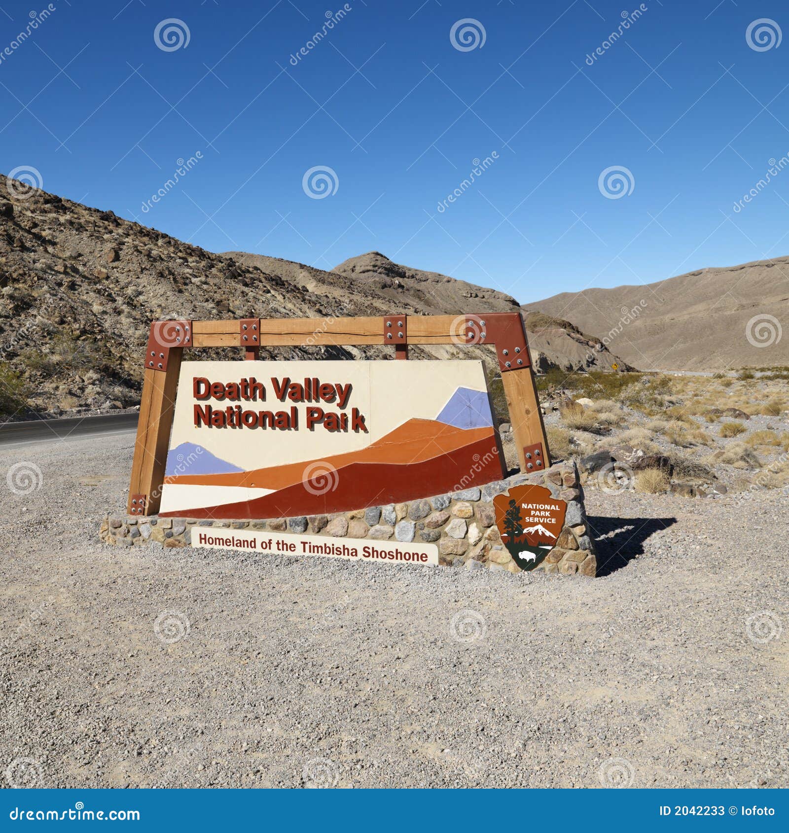 Death Valley National Park Sign. Stock Image - Image of colour, copy ...