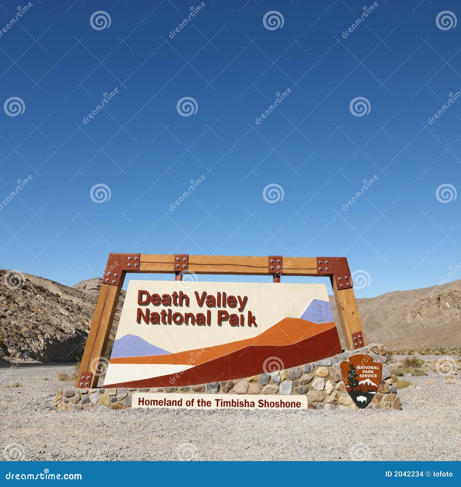 Death Valley National Park Sign. Stock Photo - Image of california ...