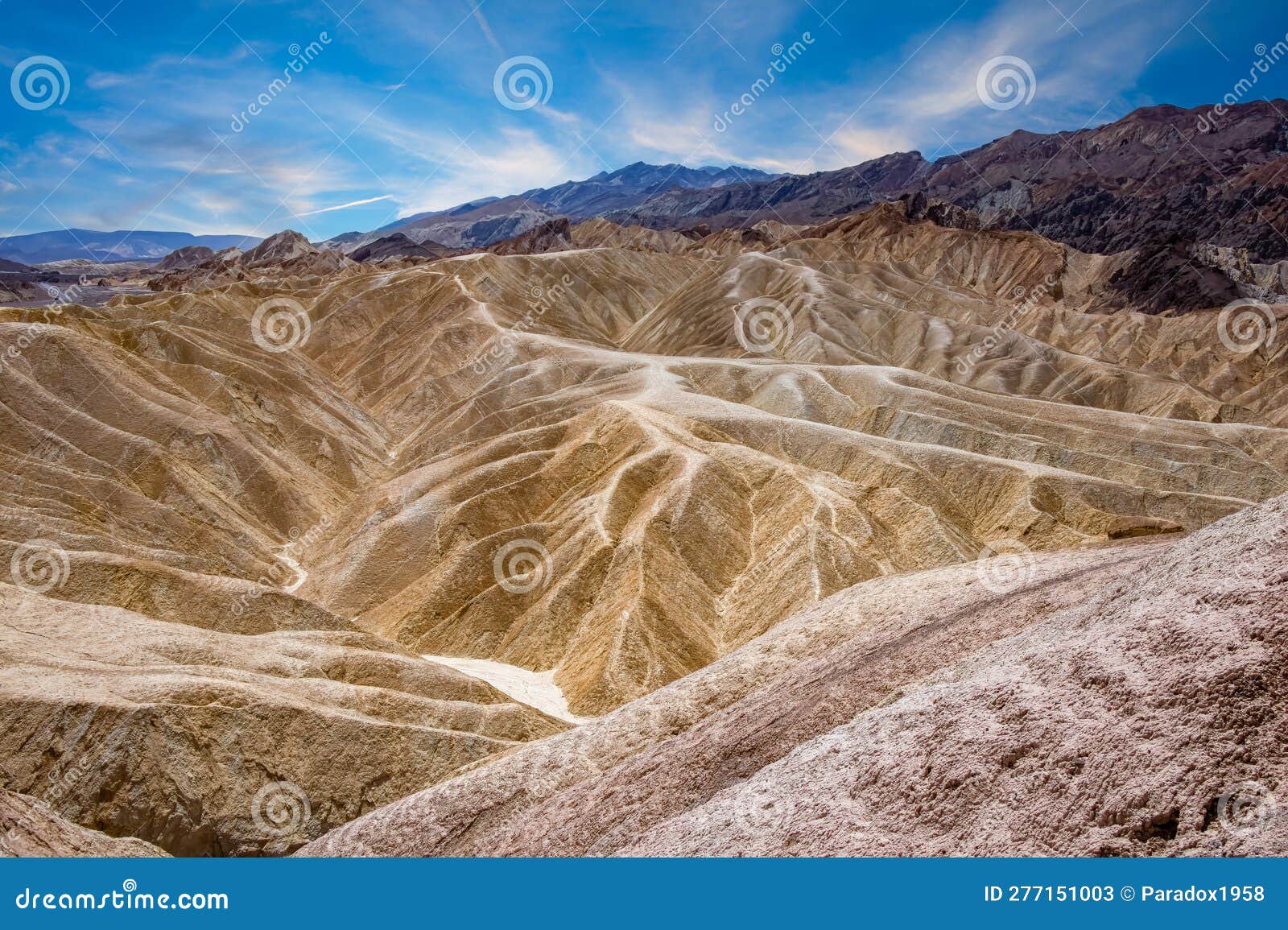 Death Valley National Park in the Spring Stock Illustration ...