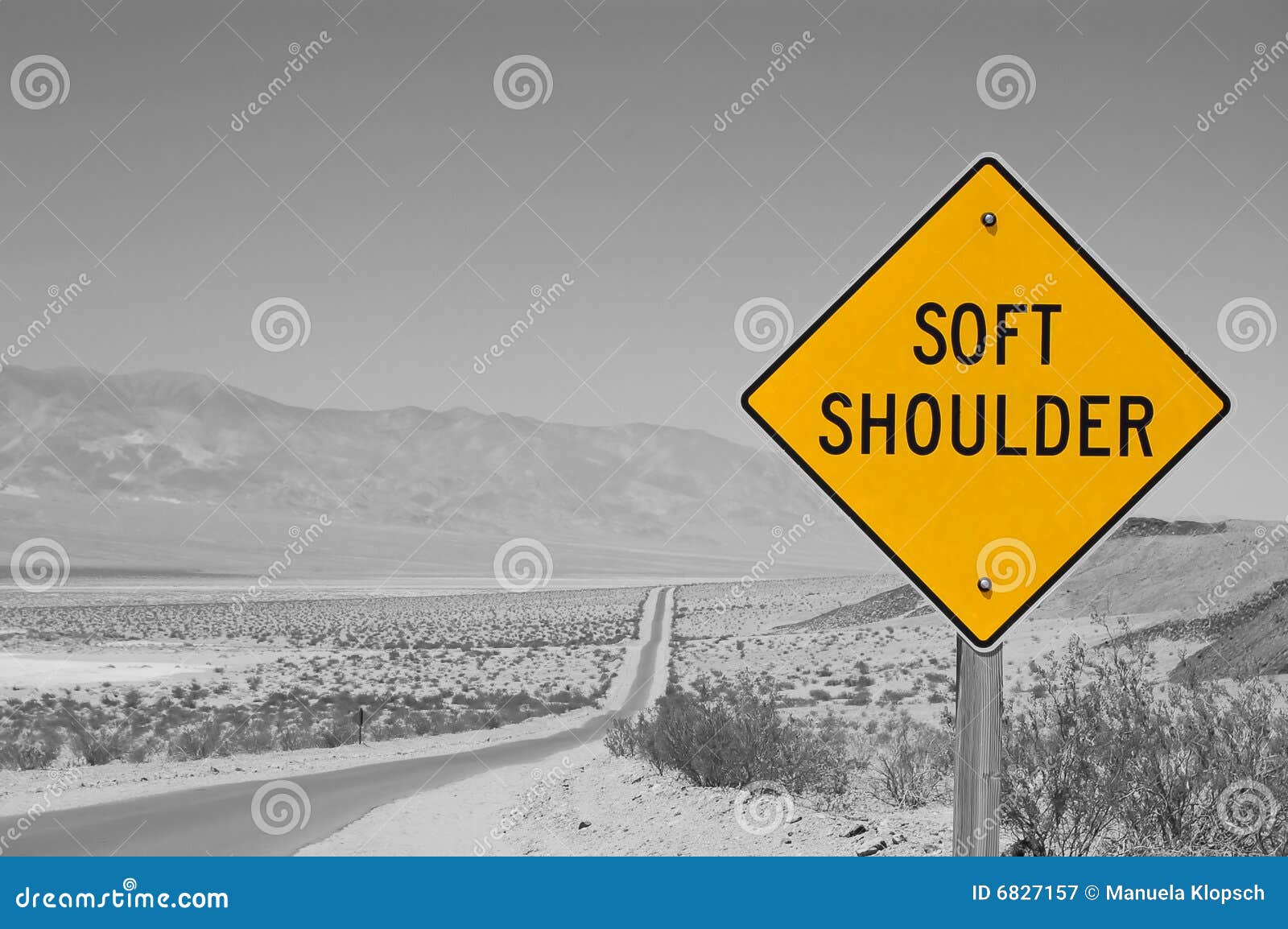 Soft Shoulder Road Sign