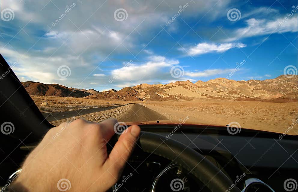 Death Valley road trip stock photo. Image of forward, travel - 4083638