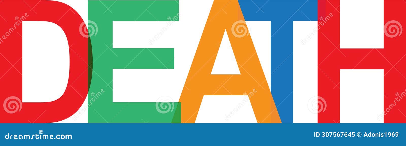 Death Word Lettering With Slimy Rotten Text Illustrations Cartoon ...