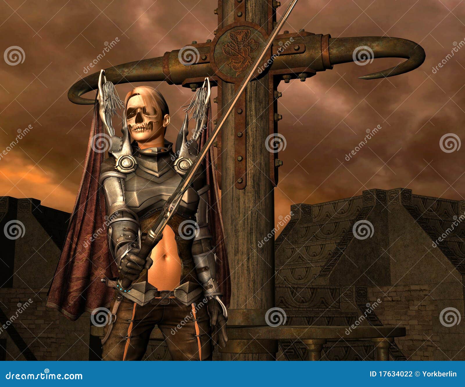 The Deathbringer stock illustration. Illustration of cross - 17634022
