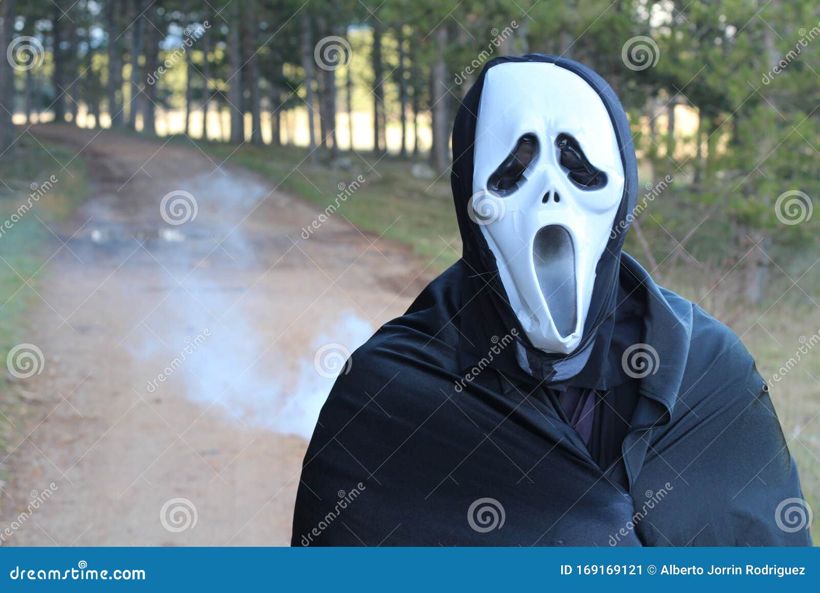 Deathly Entity Walking in the Forest Stock Image - Image of forest ...