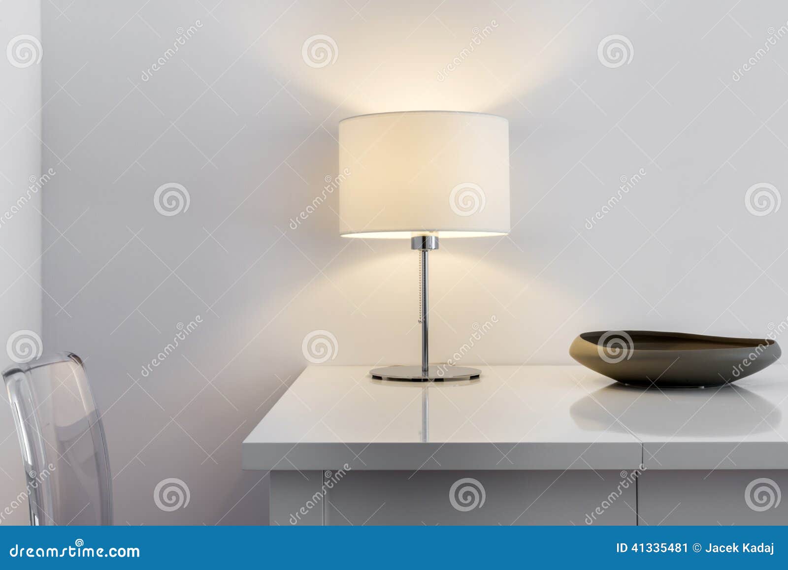 Deatil of Modern Interior Design, Table and Lamp Stock Image - Image of ...
