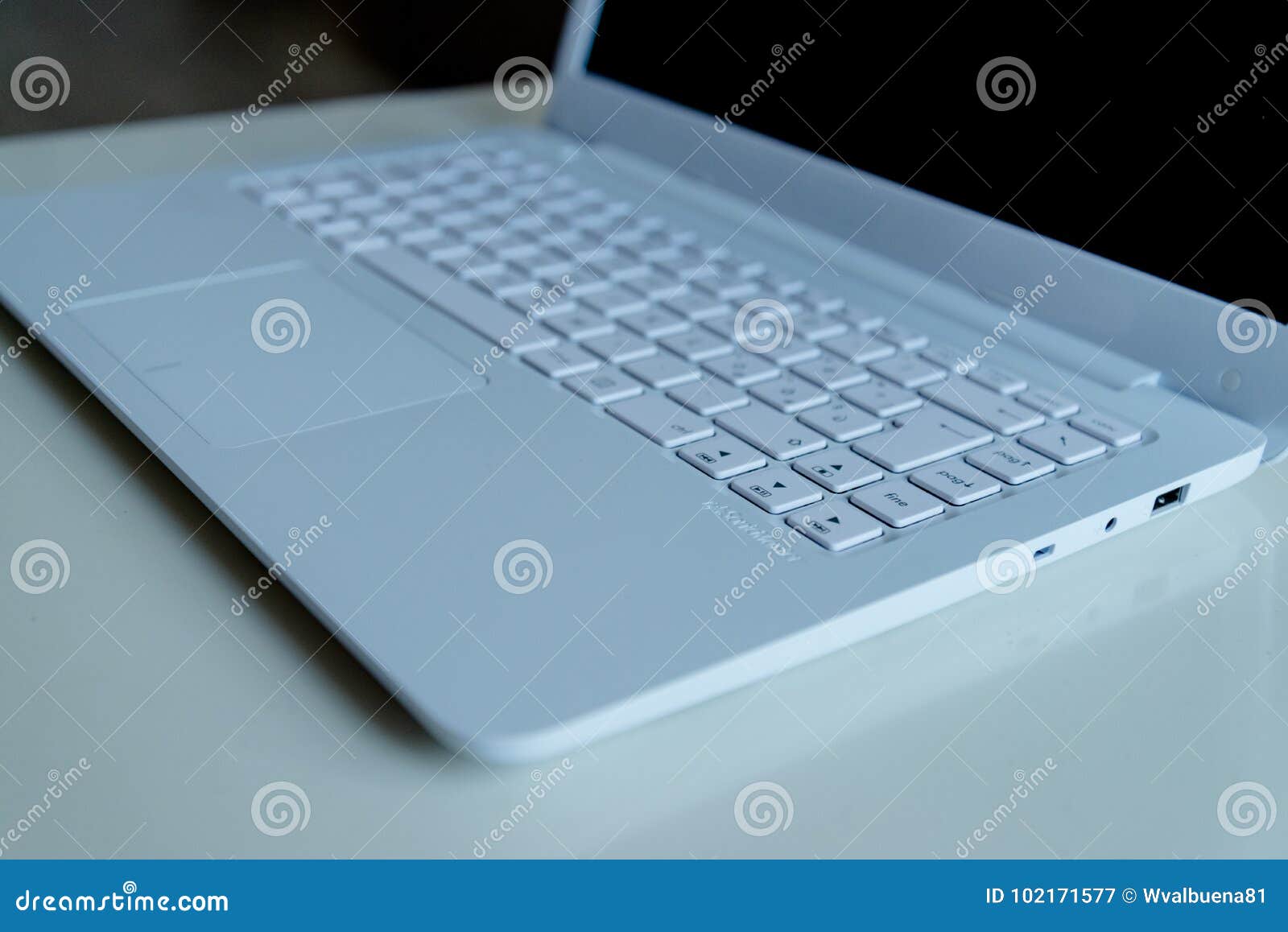 White laptop keyboard stock image. Image of sharp, side - 102171577