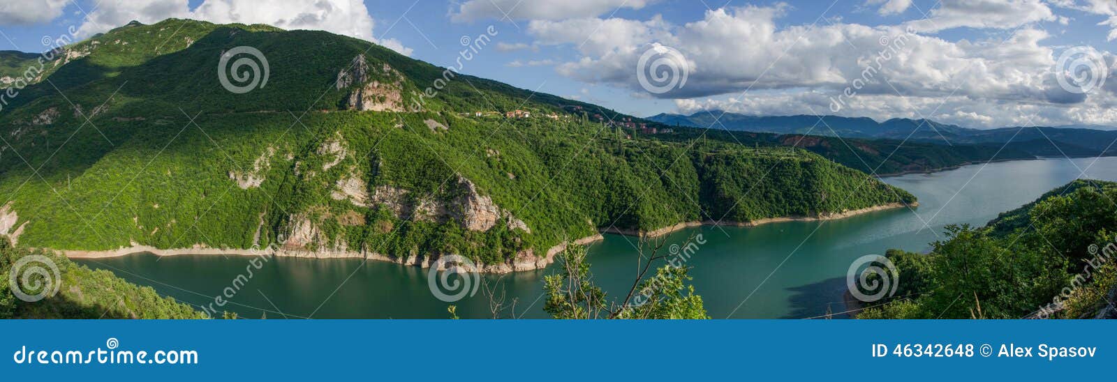 Debar Lake Summer Countryside Landscape With Mountains Background ...