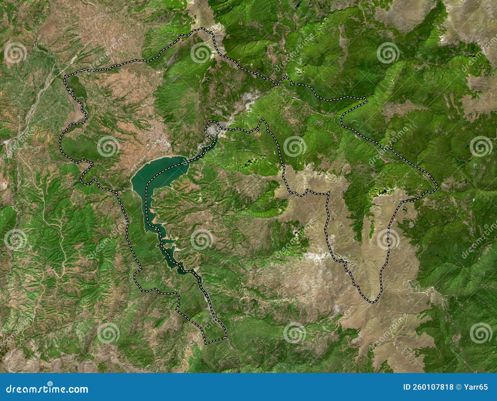 Debar, Macedonia. High-res Satellite. No Legend Stock Illustration ...