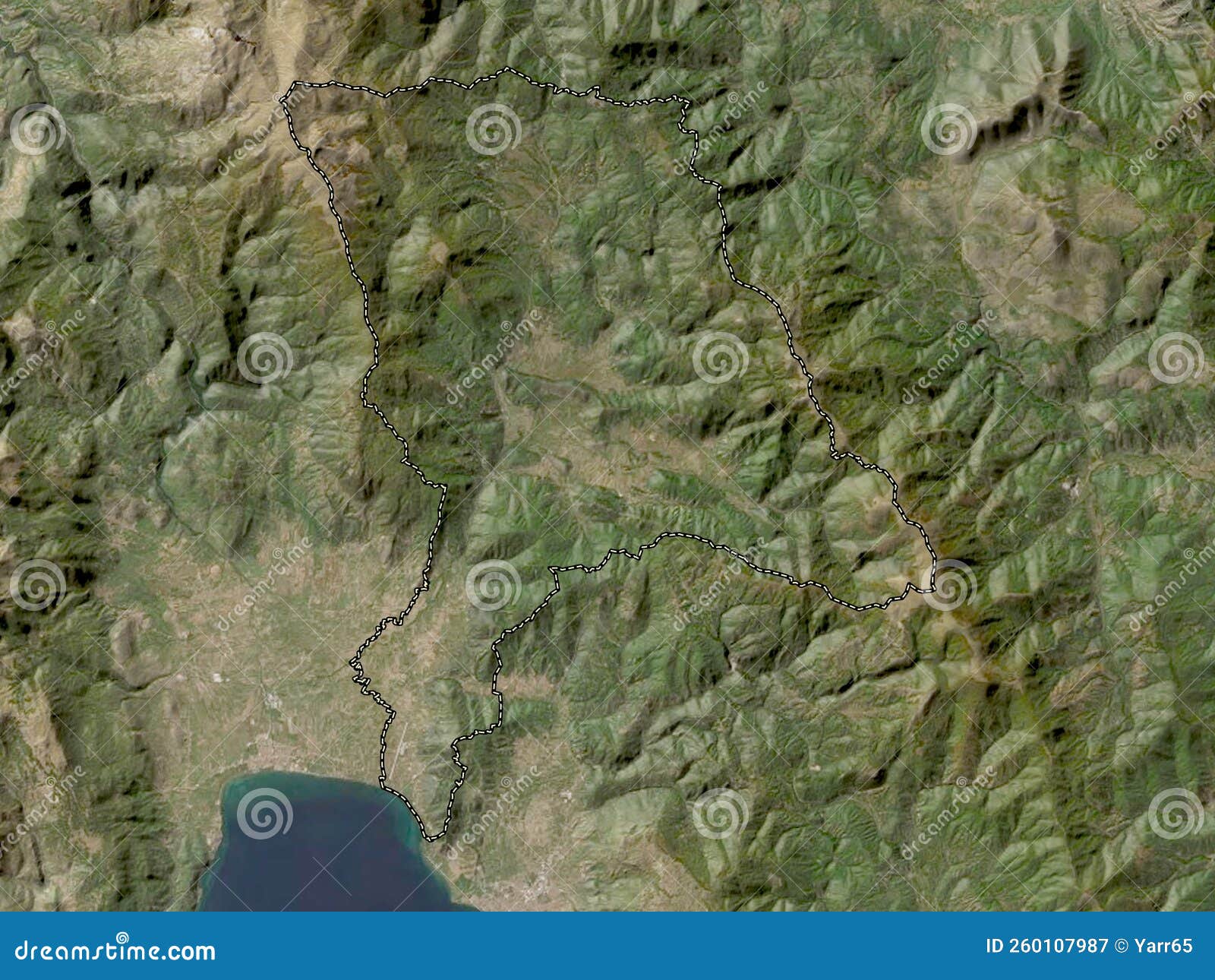 Debarca, Macedonia. Low-res Satellite. No Legend Stock Illustration ...