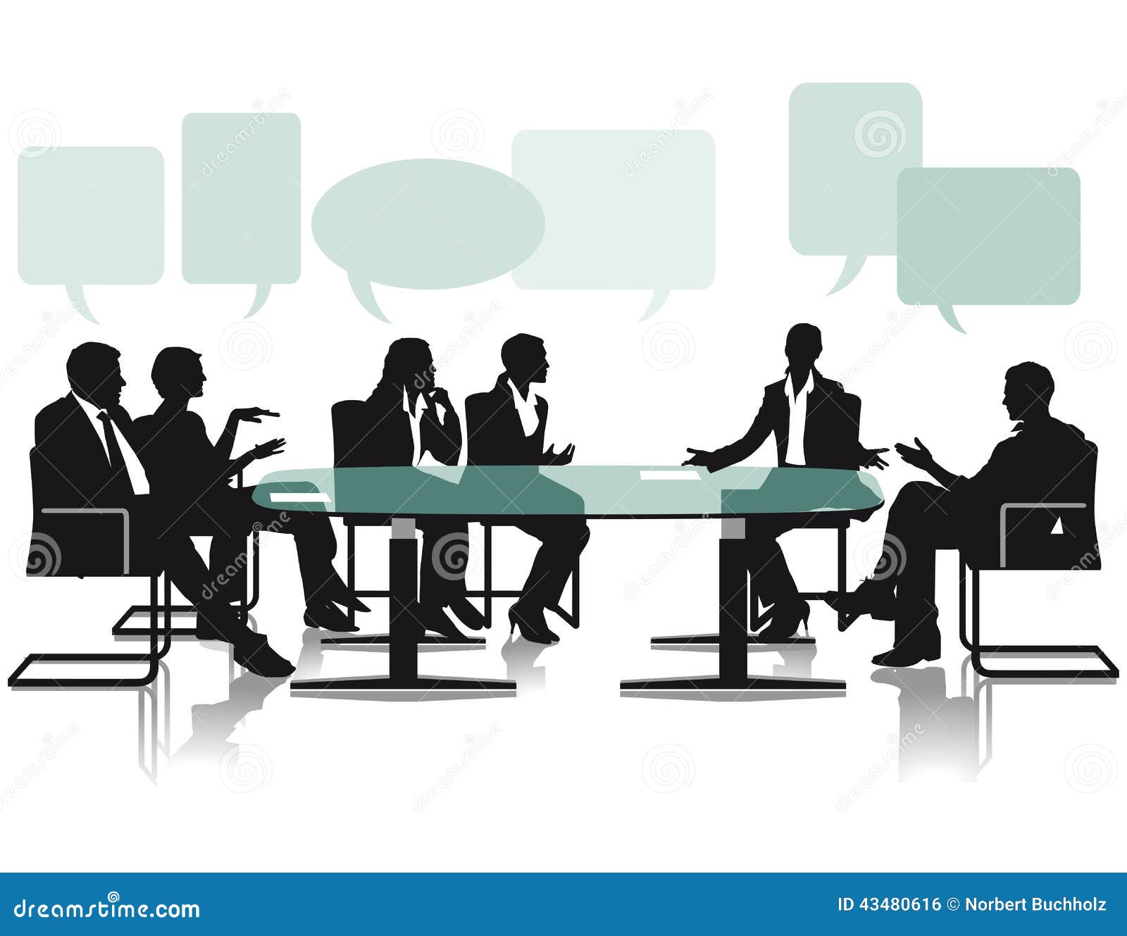 Debat En Bespreking in Bureau Vector Illustratie - Illustration of ...