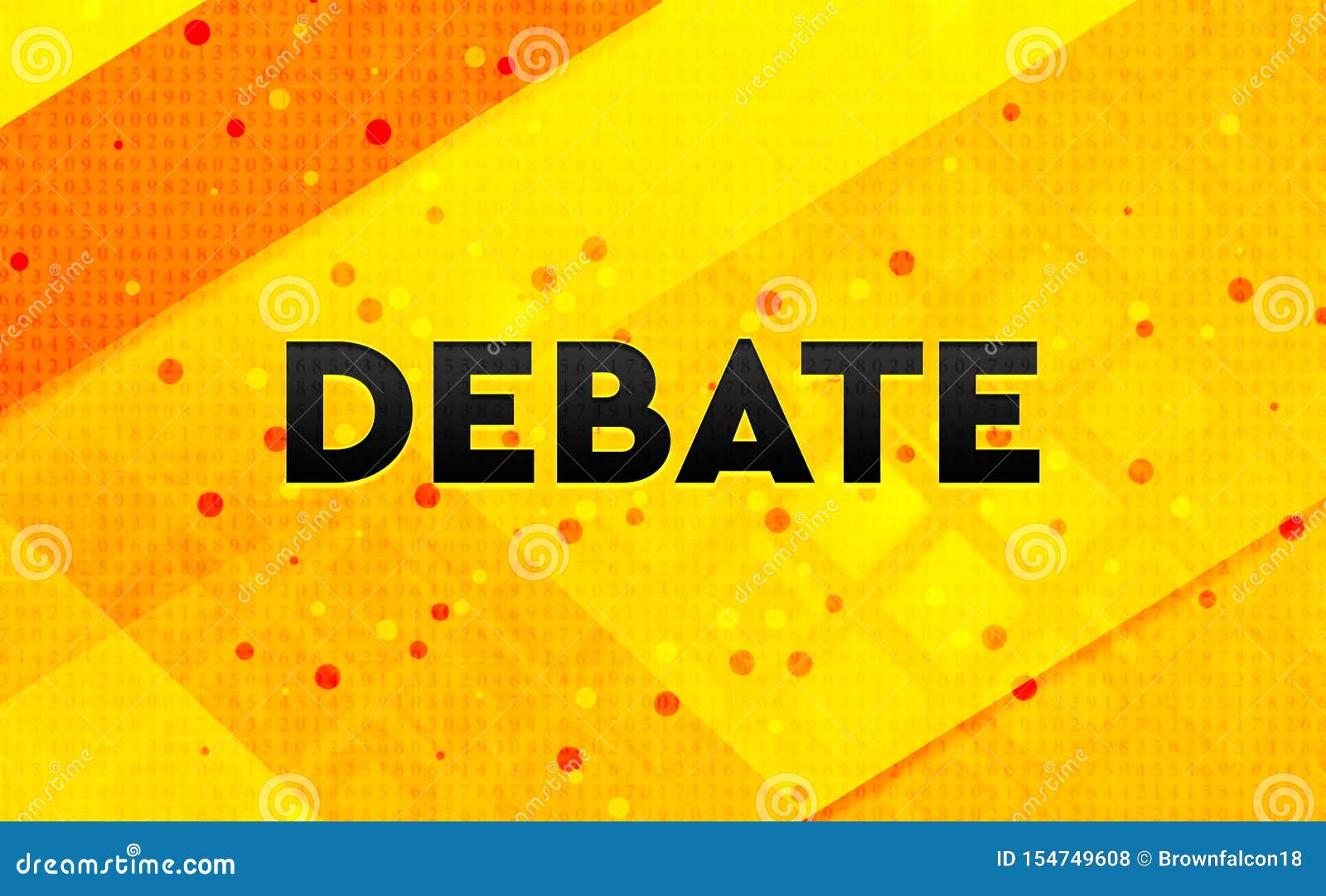 Debate Abstract Digital Banner Yellow Background Stock Illustration ...