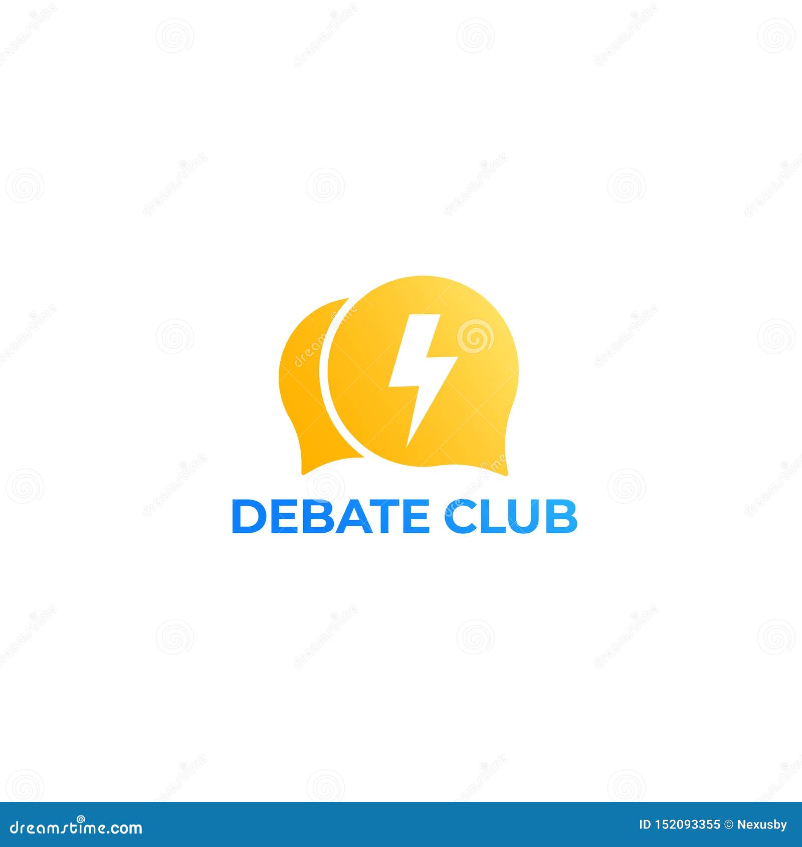 Debate club vector logo stock vector. Illustration of speech - 152093355