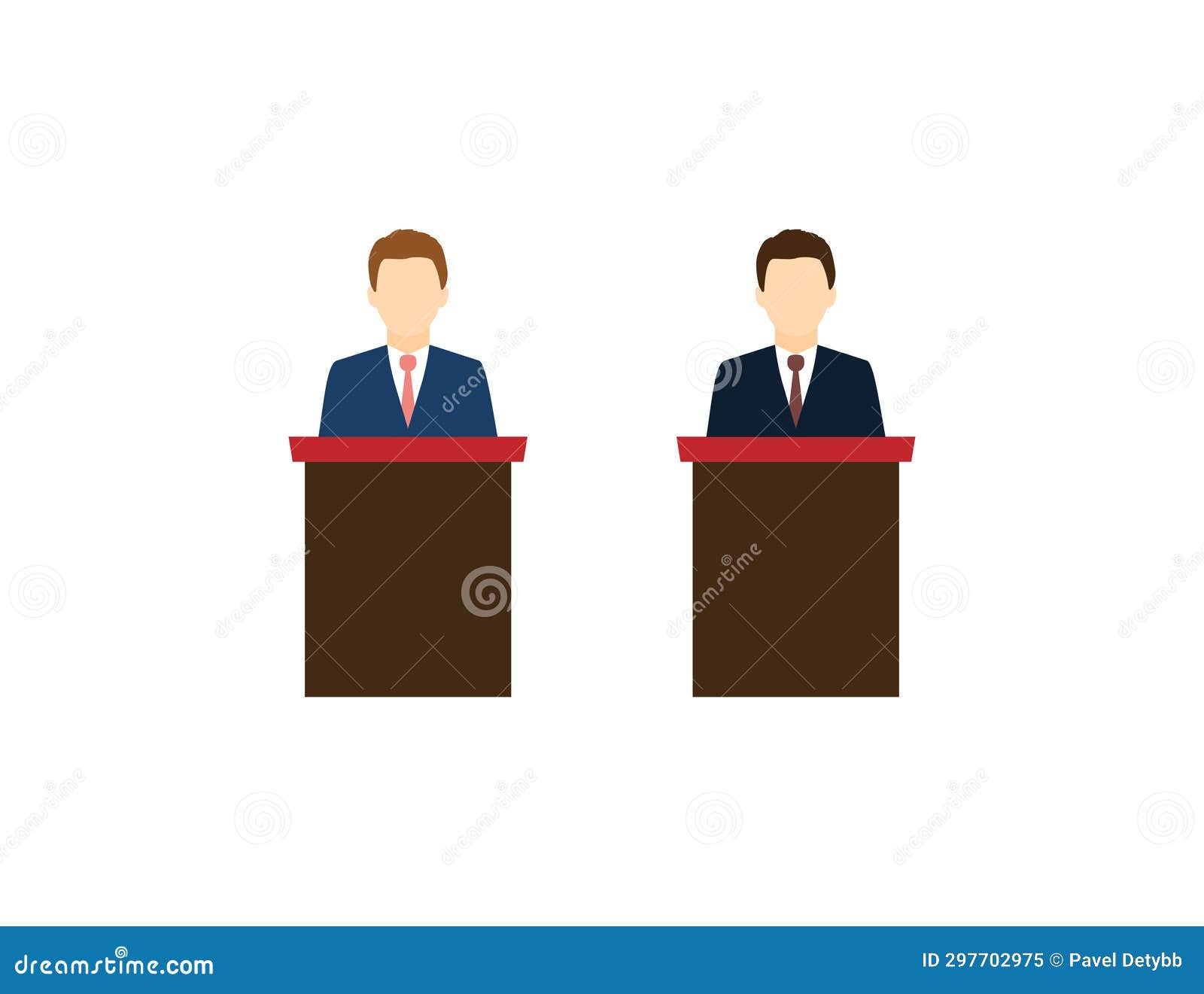 Debate, Communication, Podium Debate Icon. Vector Illustration. Stock ...