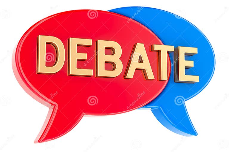 Debate, Concept. 3D Rendering Stock Illustration - Illustration of ...