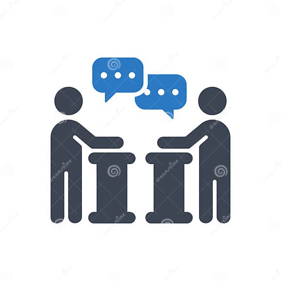 Debate Icon stock vector. Illustration of dialogue, debate - 361702301