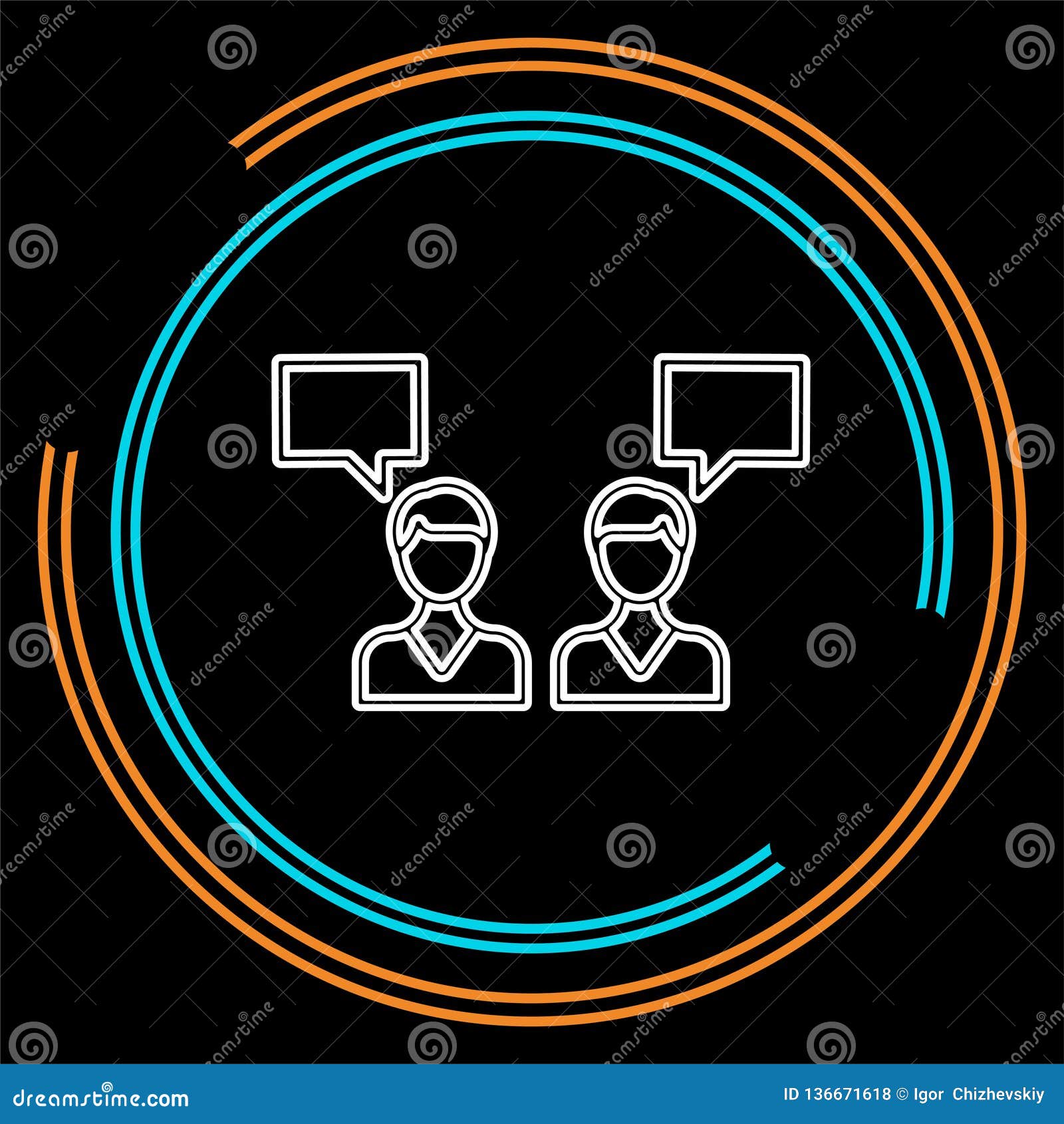 Debate Icon. Element Illustration. Debate Concept Stock Vector ...