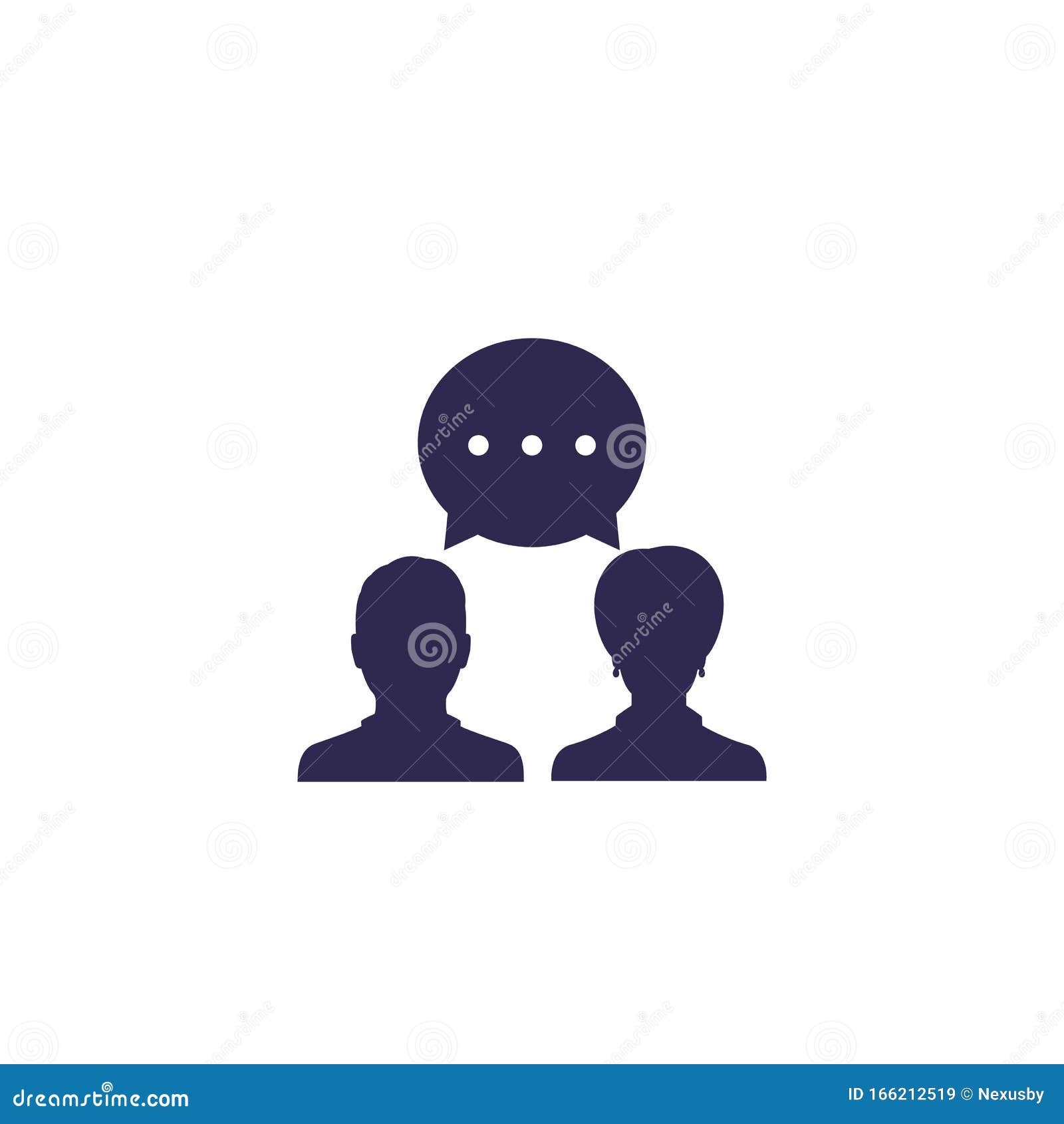 Debate Icon with Man and Woman Stock Vector - Illustration of ...