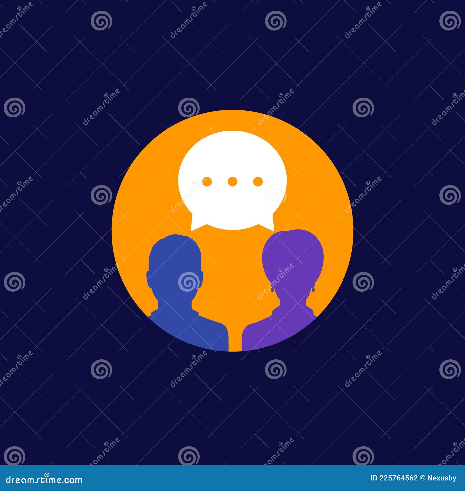 Debate Icon with Man and Woman, Vector Stock Vector - Illustration of ...