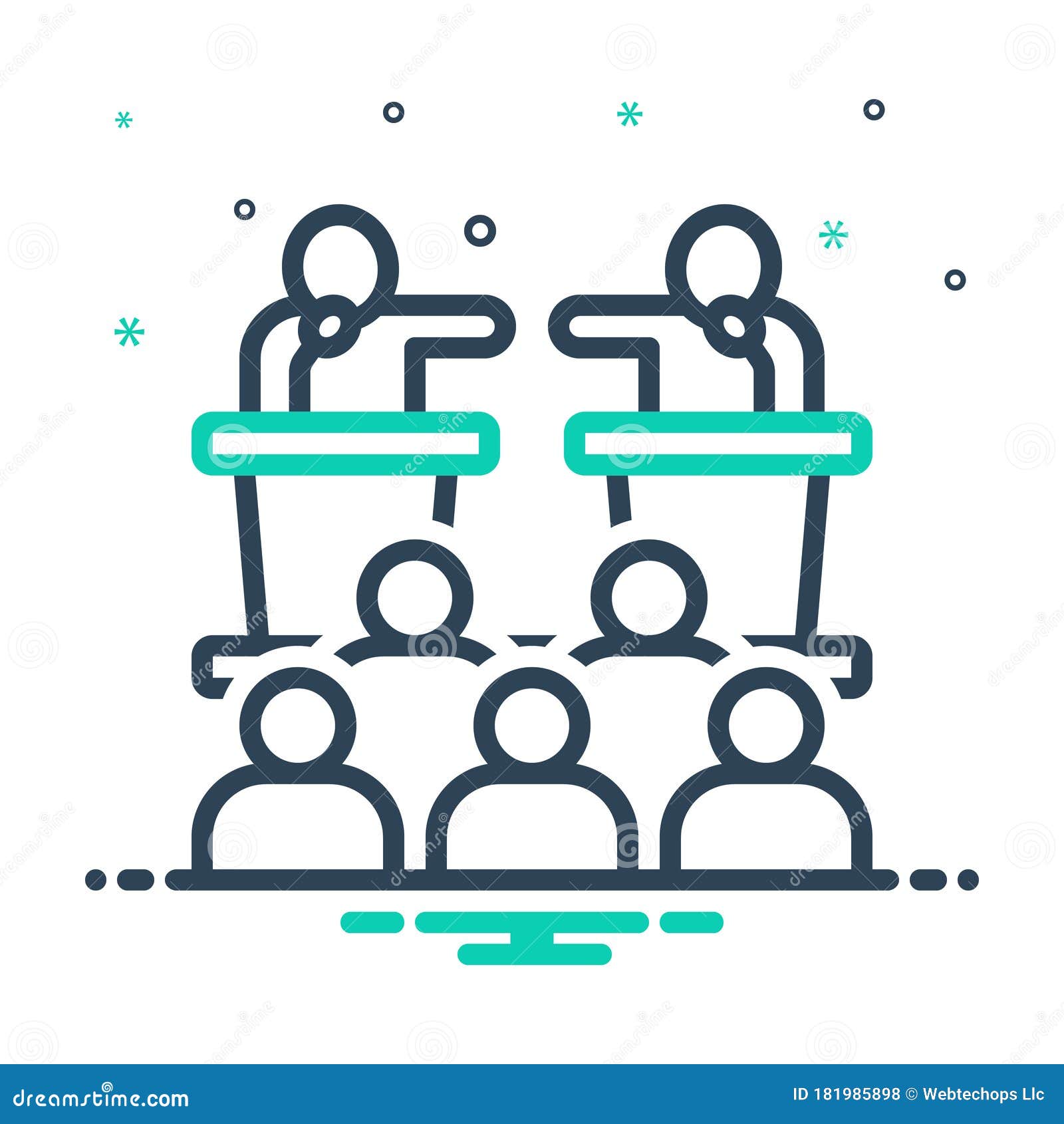 Mix Icon for Debate, Parley and Discussion Stock Vector - Illustration ...