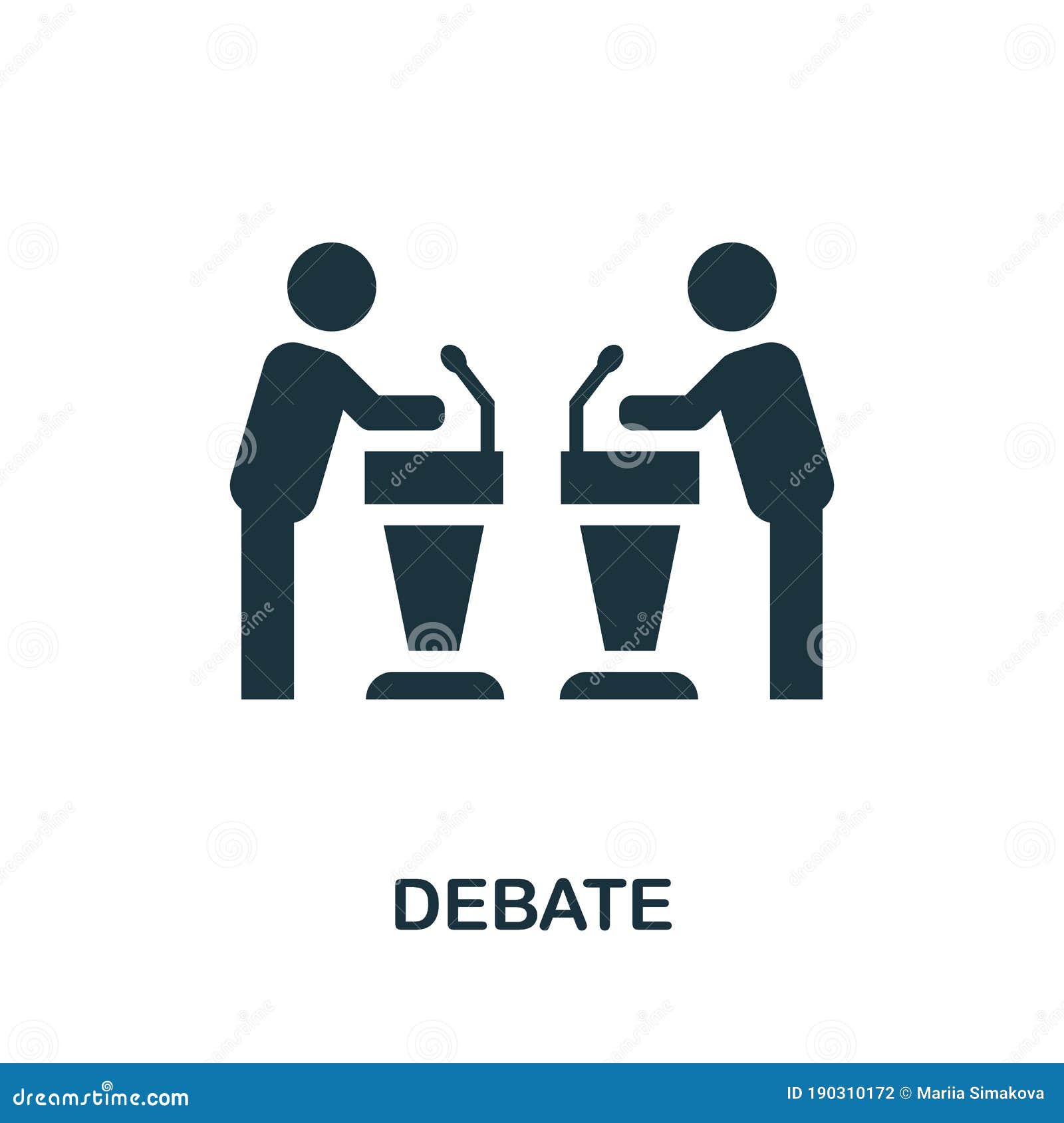 Debate Icon. Simple Element from Business Management Collection ...
