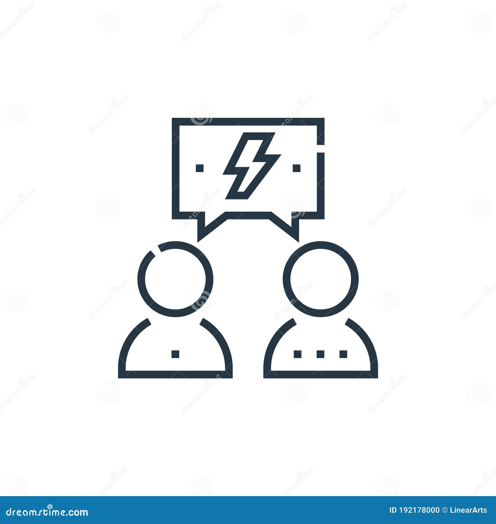 Debate Icon Vector from Voting Elections Concept. Thin Line ...