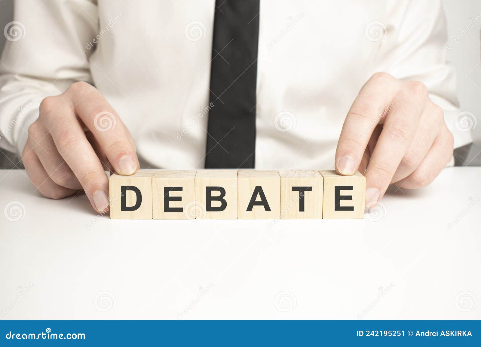 DEBATE Word Made with Building Blocks. Concept Stock Image - Image of ...