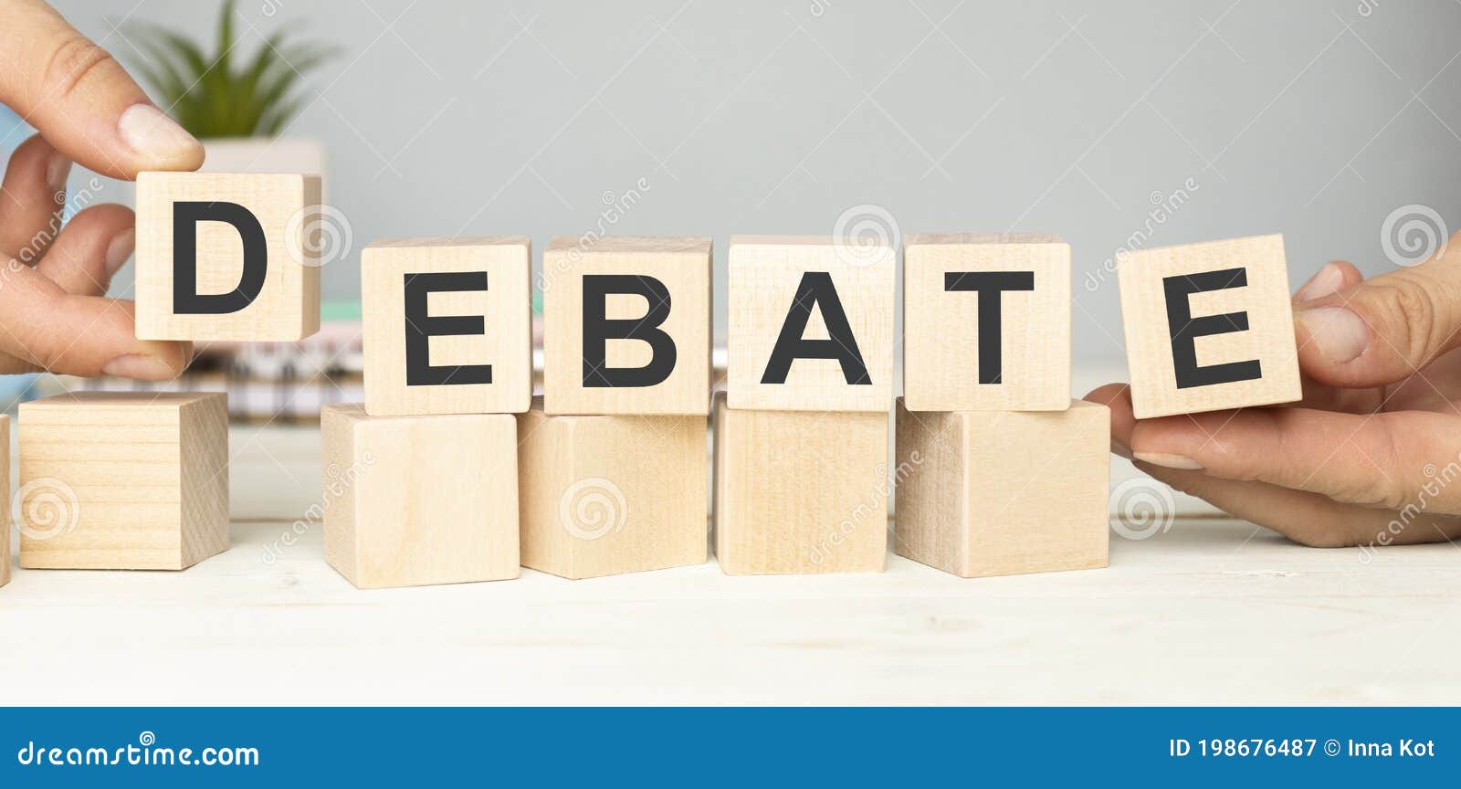 DEBATE Word Written on Building Blocks Stock Image - Image of alphabet ...