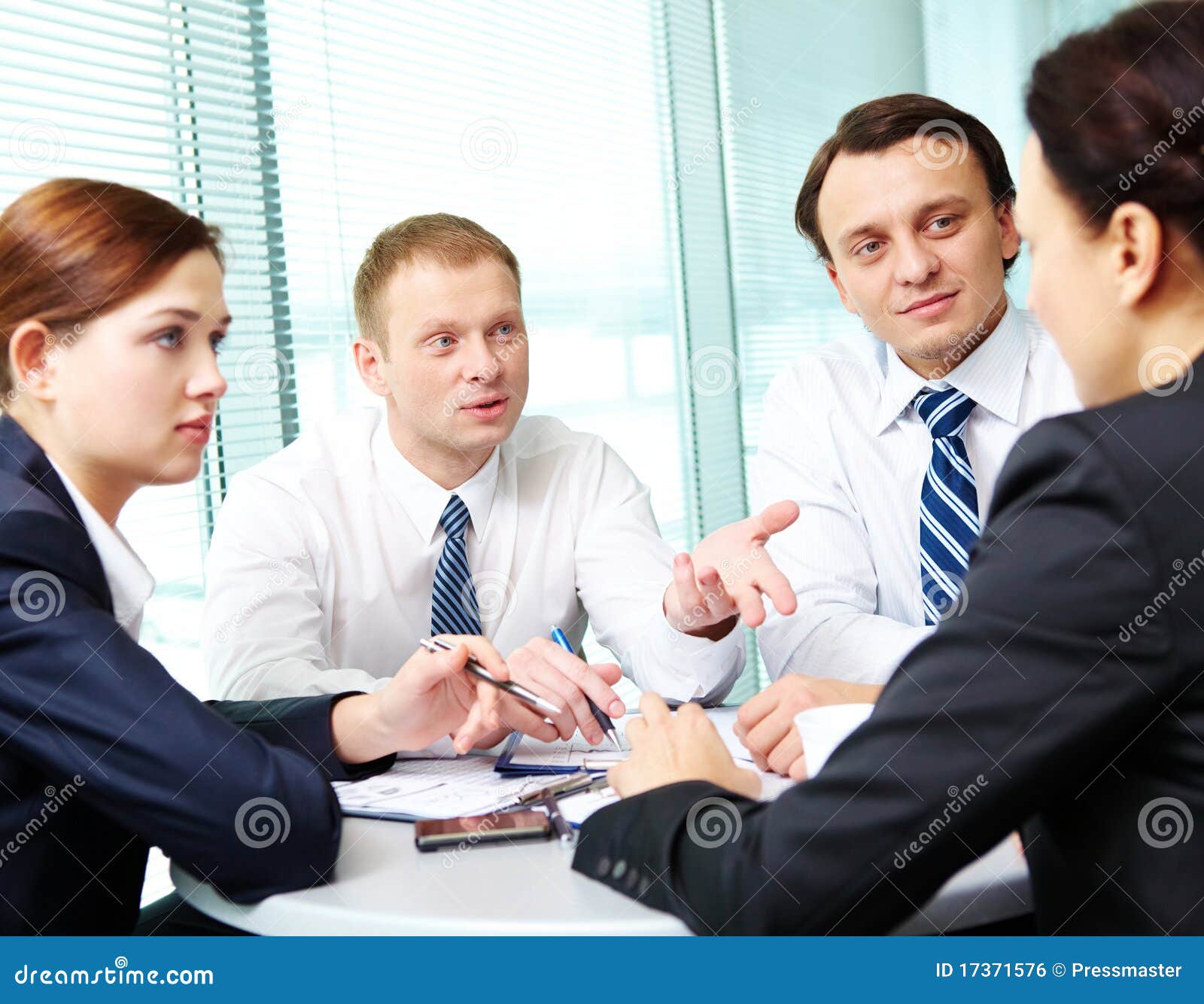 Debating stock photo. Image of associate, businesspeople - 17371576