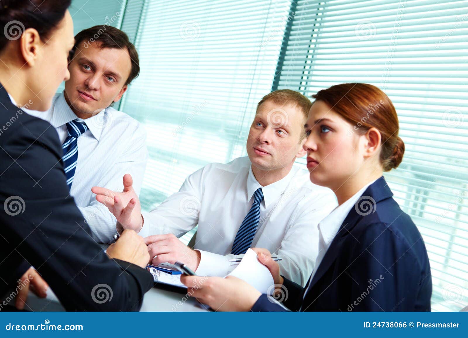 Debating stock photo. Image of attention, explaining - 24738066
