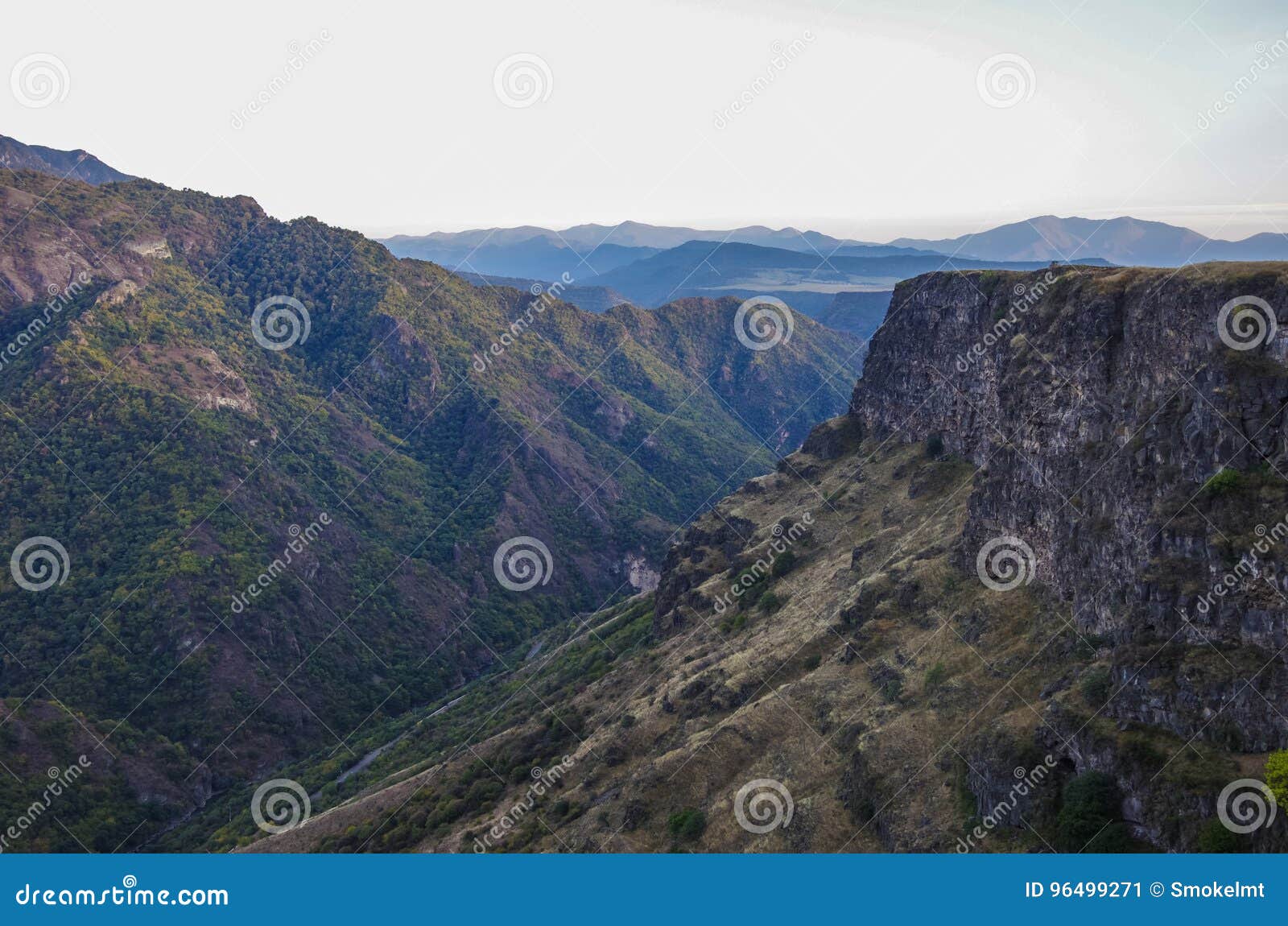 The Debed river canyon stock image. Image of trees, steep - 96499271