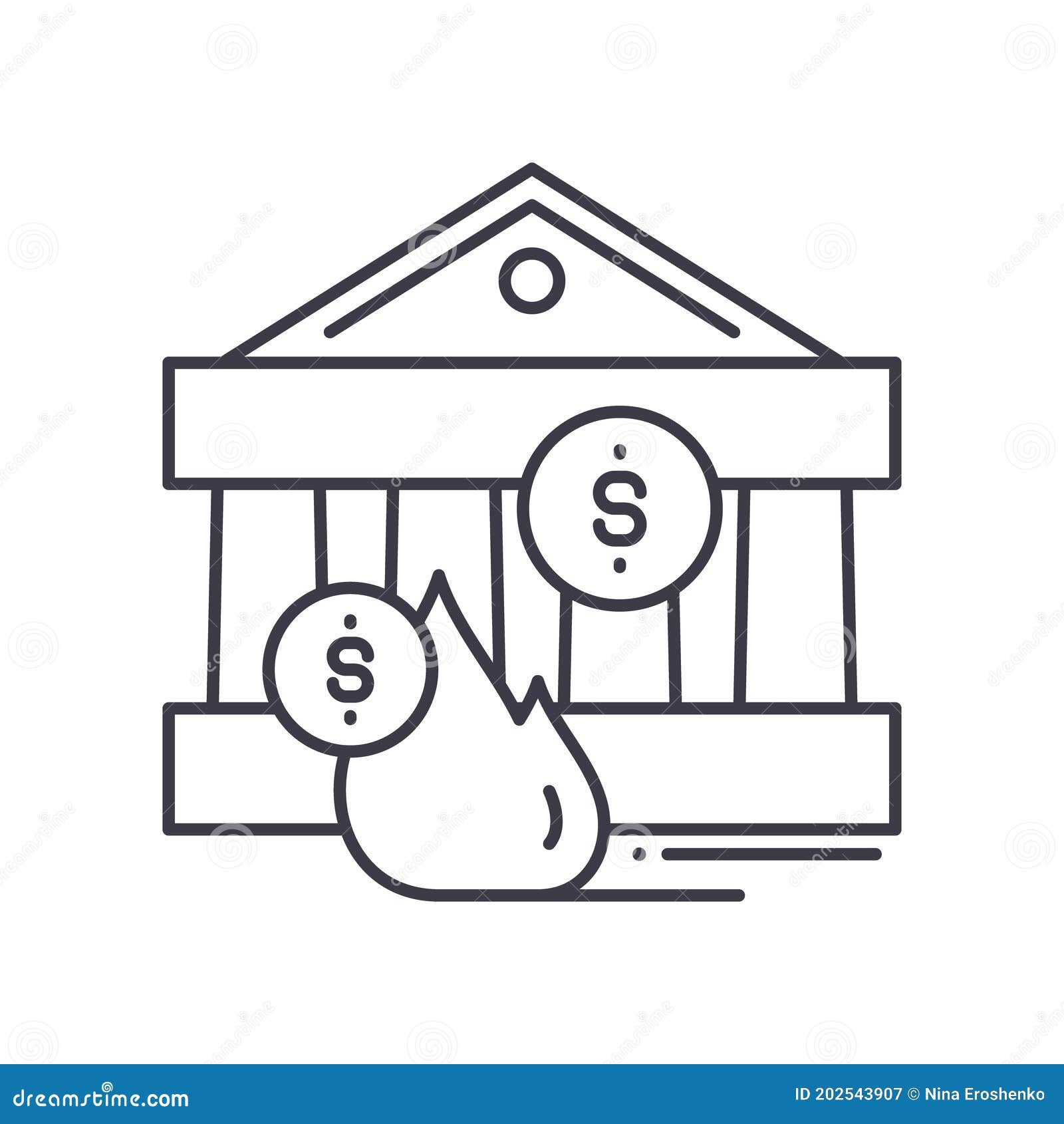 Debentures Icon, Black Vector Sign With Editable Strokes, Concept ...