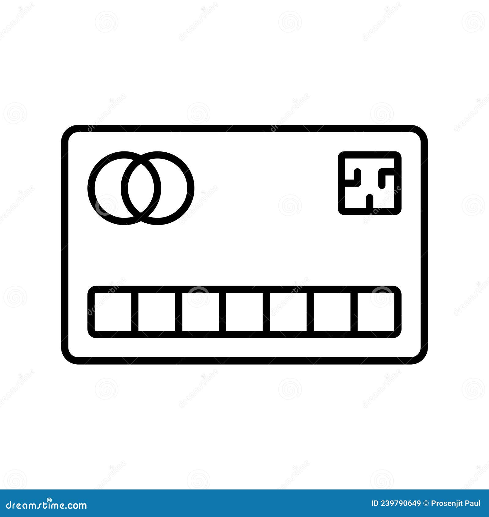 Debit bank card icon stock vector. Illustration of payment - 239790649