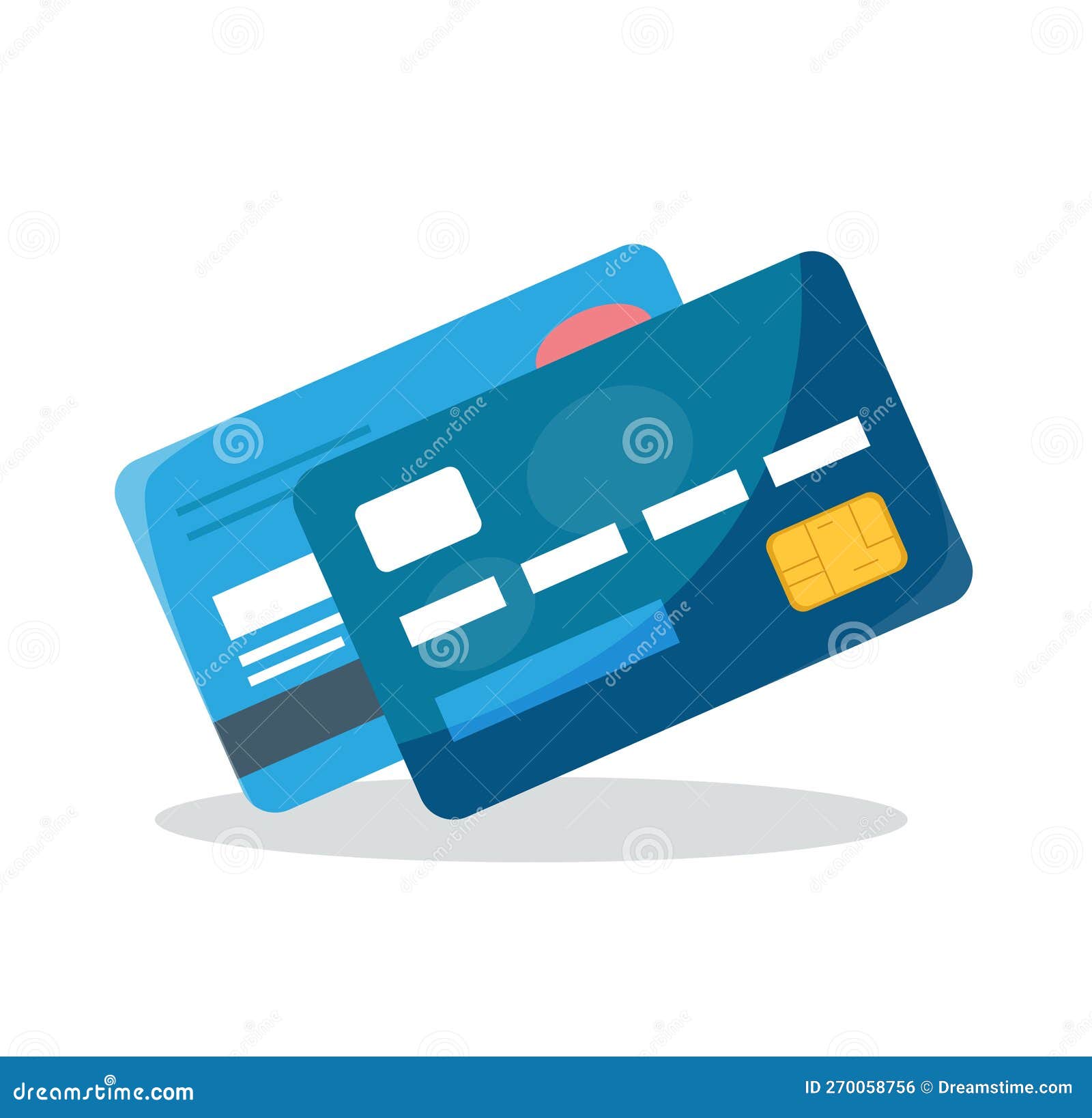 Debit Card Cartoon Isolated Vector Illustration Stock Vector ...