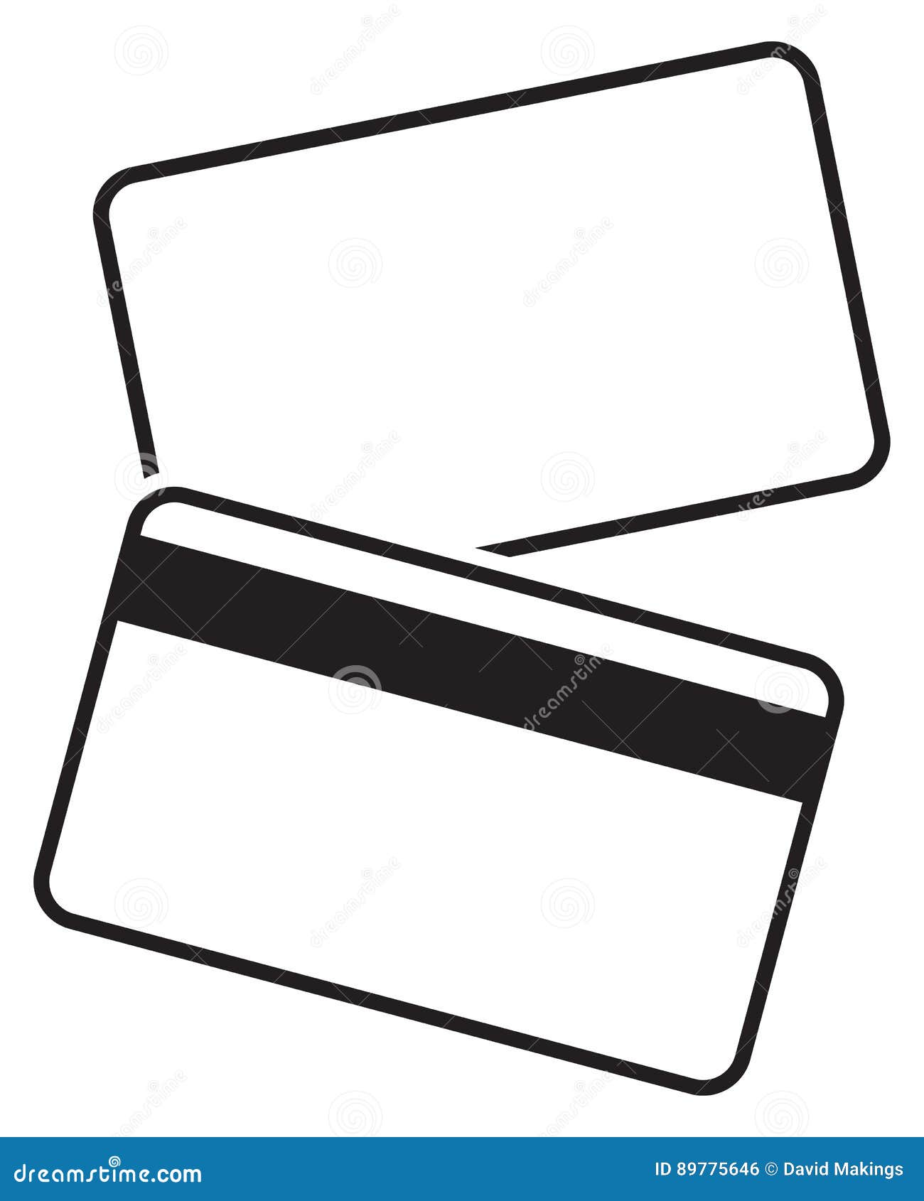 Debit Card Empty Silhouettes Stock Illustration - Illustration of ...