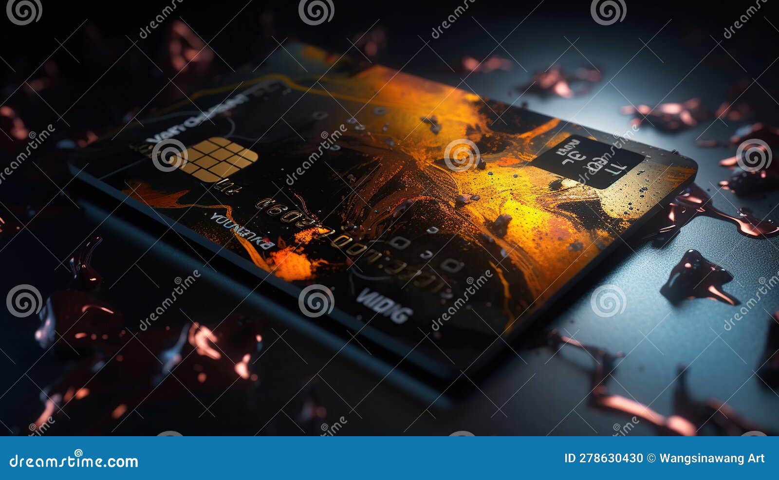 Debit Card, Premium Card,, Generated Ai Image Stock Illustration ...
