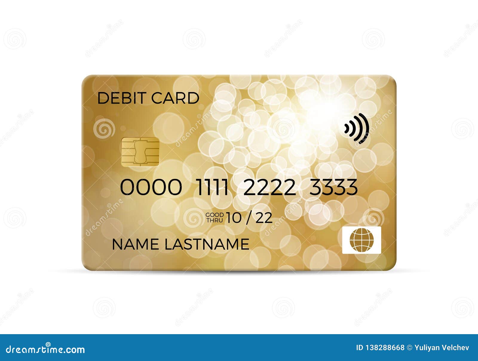 Debit card stock vector. Illustration of element, chip - 138288668