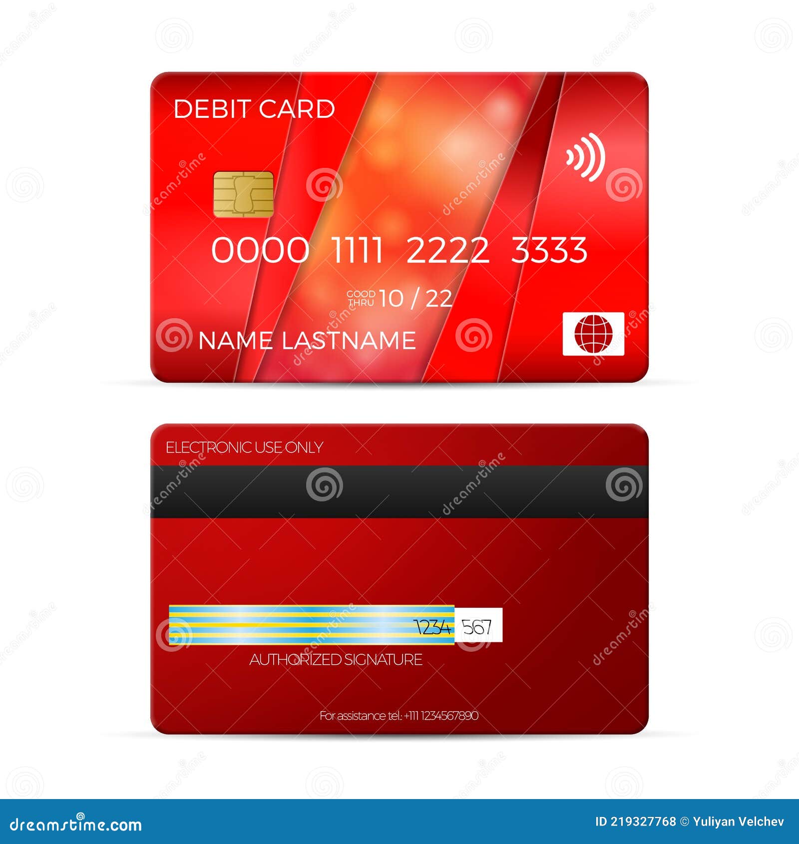 Debit card stock vector. Illustration of paying, money - 219327768