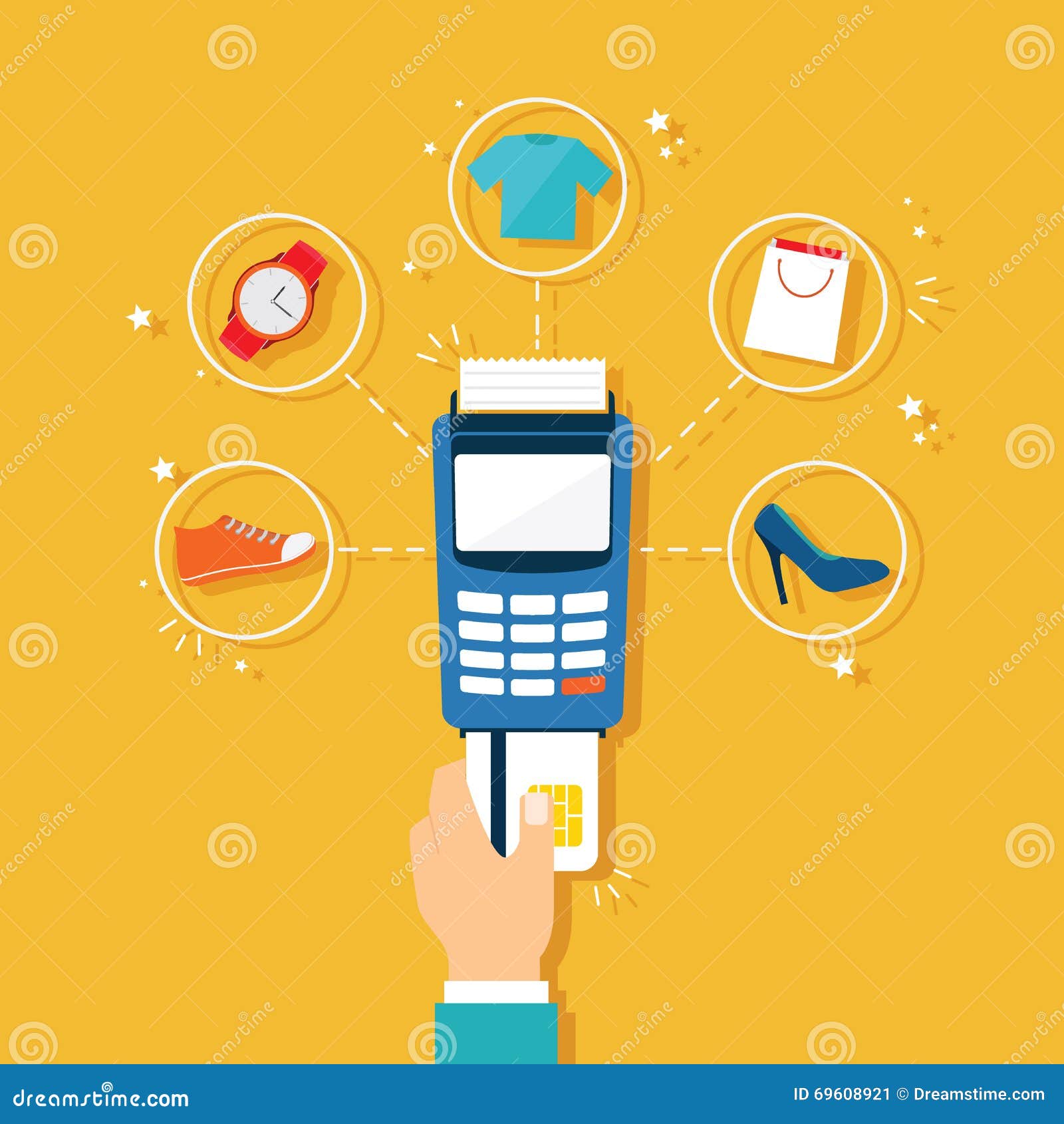 Debit Credit Payment stock vector. Illustration of electronic - 69608921