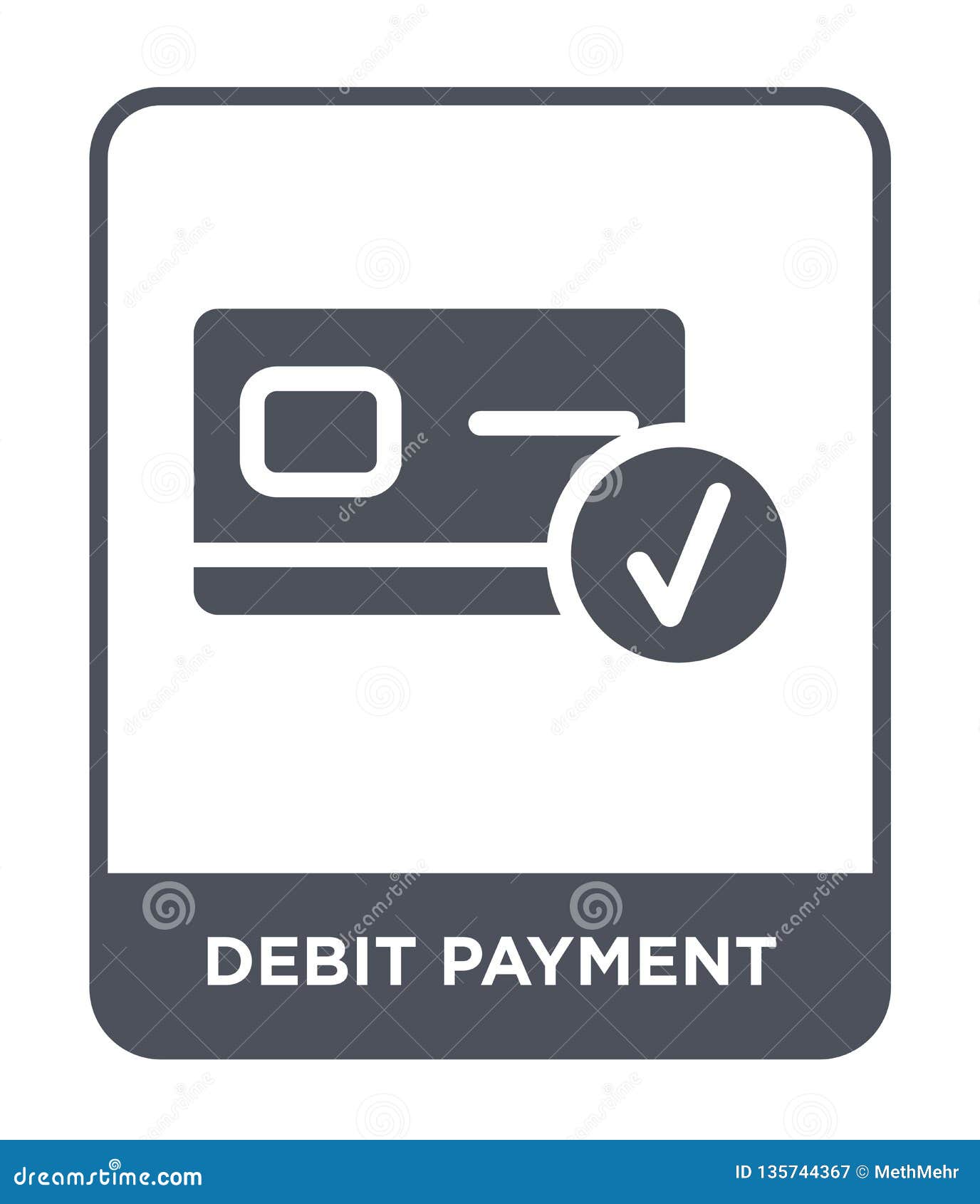Debit Payment Icon in Trendy Design Style. Debit Payment Icon Isolated ...