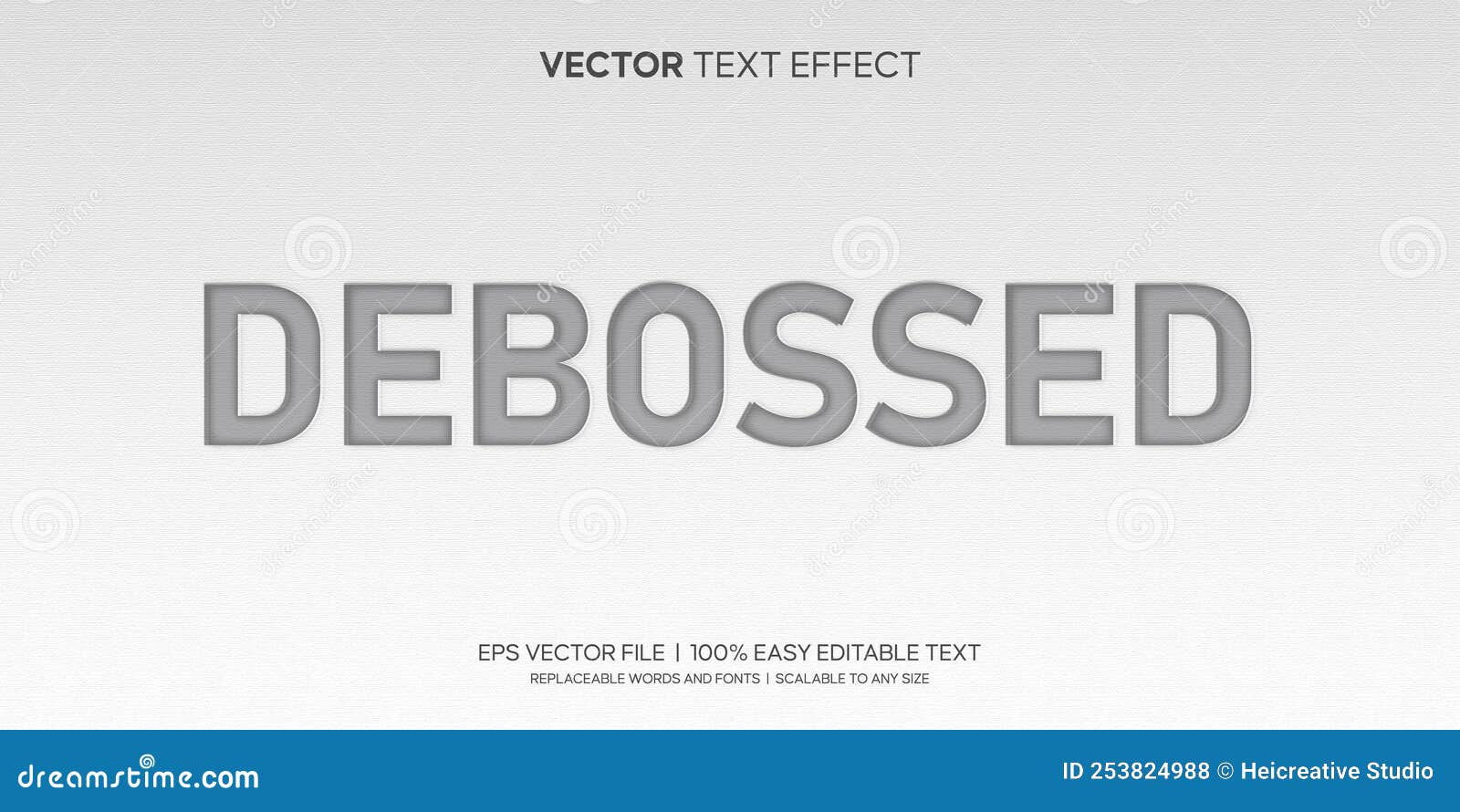 Debossed Realistic Style Editable Text Effect Stock Vector ...