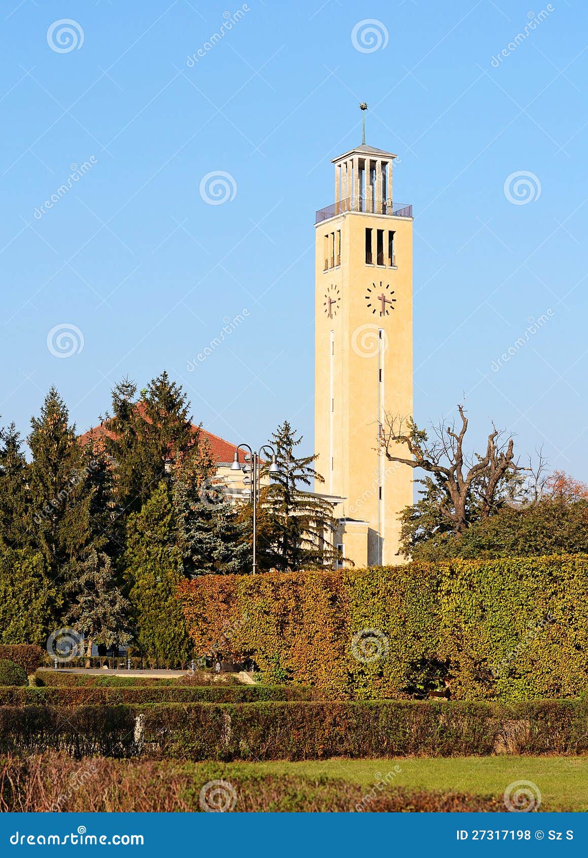 Debrecen University Library Stock Photo - Image of bushes, education ...