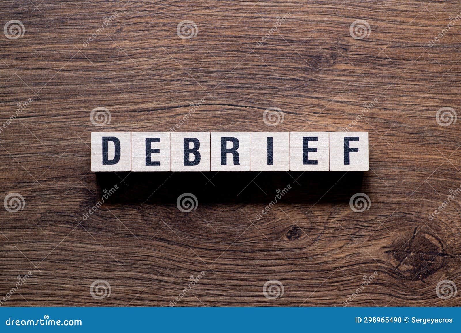 Debrief - Word Concept on Building Blocks, Text Stock Photo - Image of ...