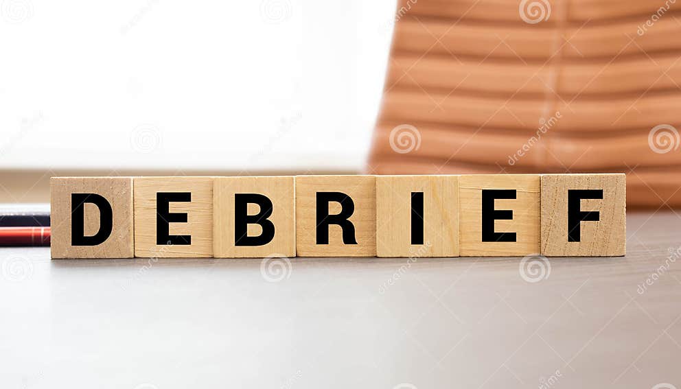 Debrief Word in a Dictionary. Debrief Concept Stock Photo - Image of ...